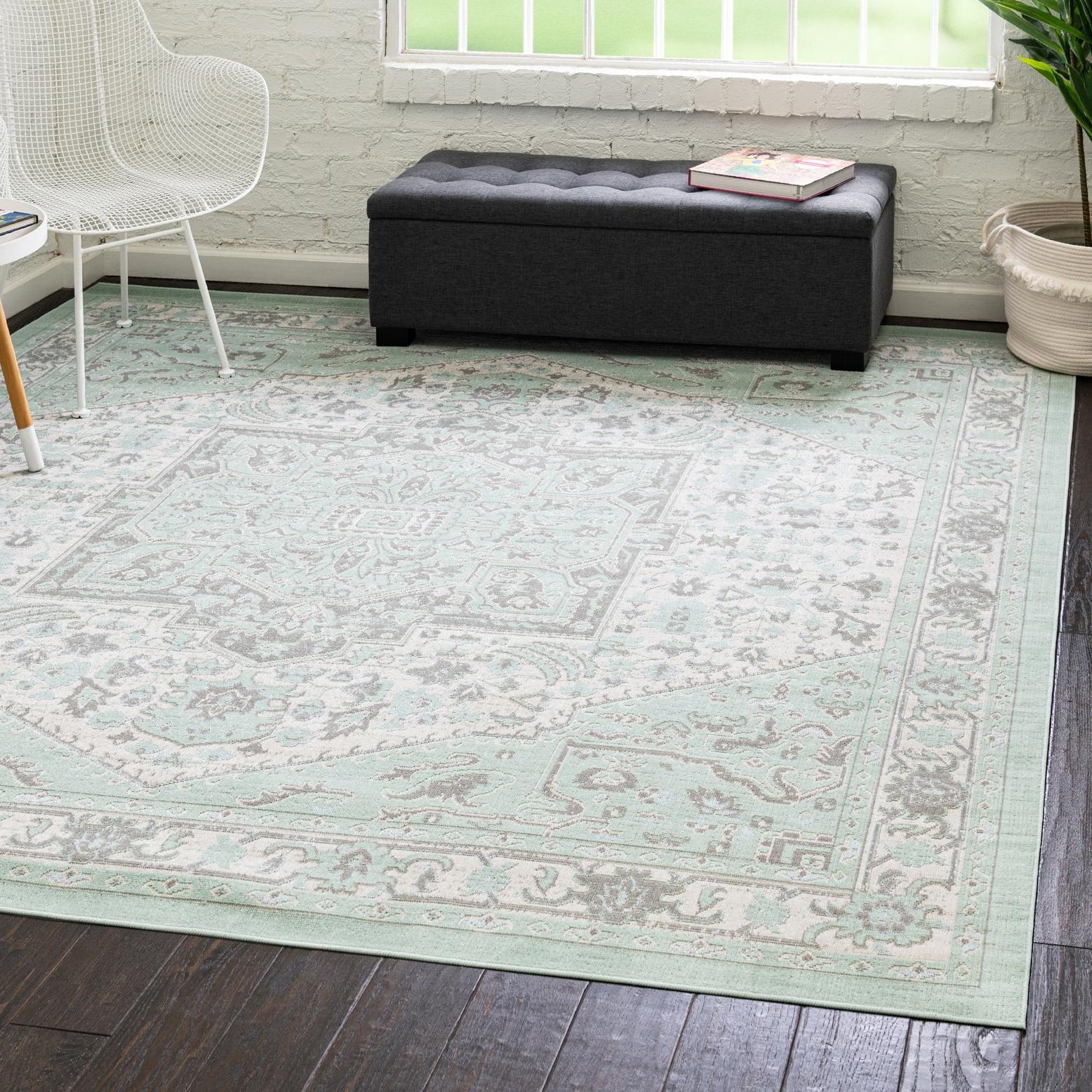 Unique Loom Whitney Collection Area Rug - Milano (7' 10" Square Mint ...