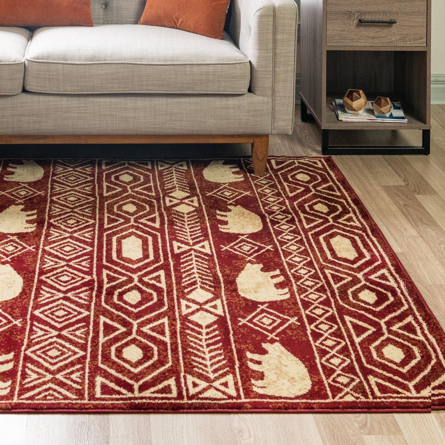 Unique Loom Pioneer Collection Area Rug - Yellowstone (5' 3" x 8' Rectangle Red/Brown) - Walmart.com