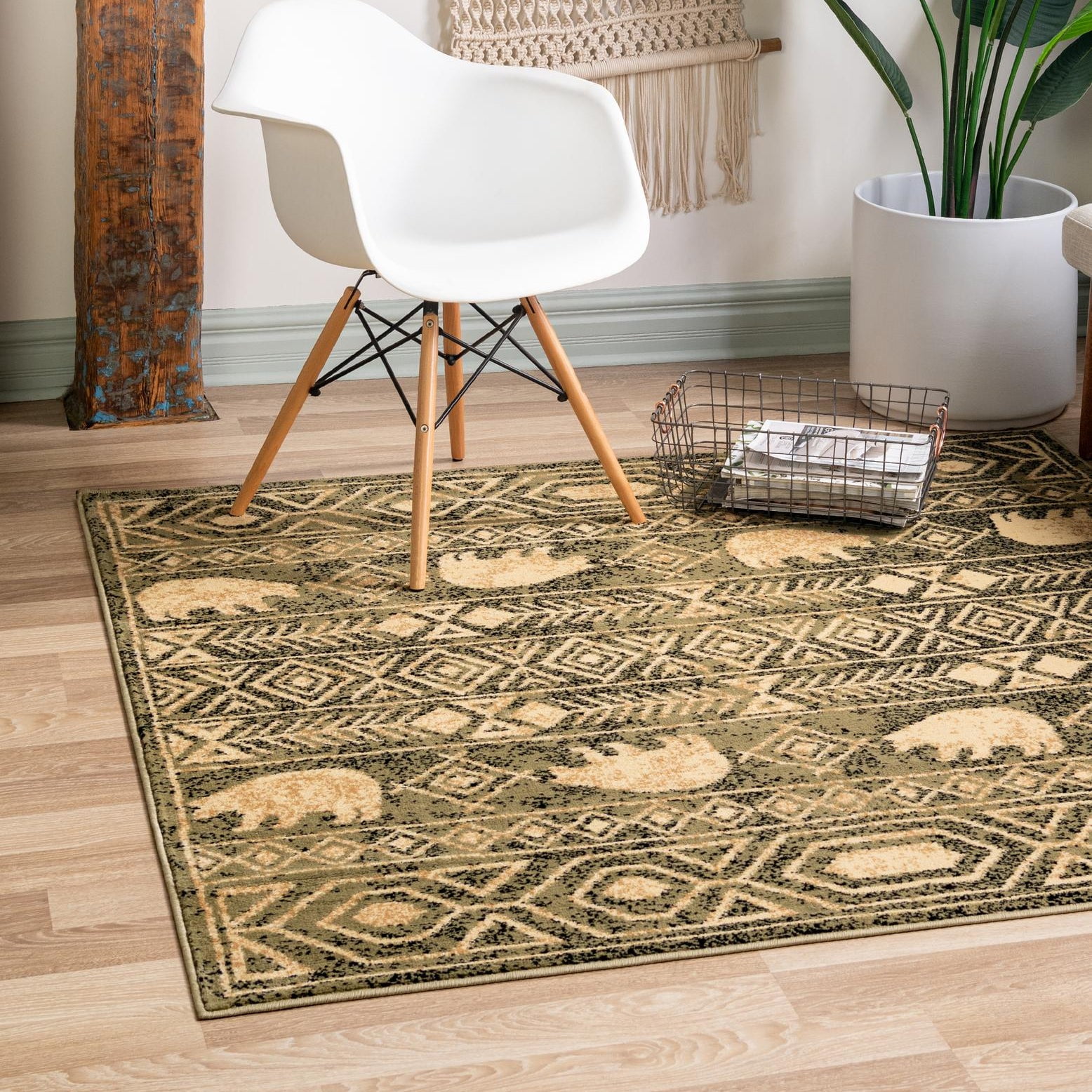 Unique Loom Pioneer Collection Area Rug - Yellowstone (5' 3" Square ...