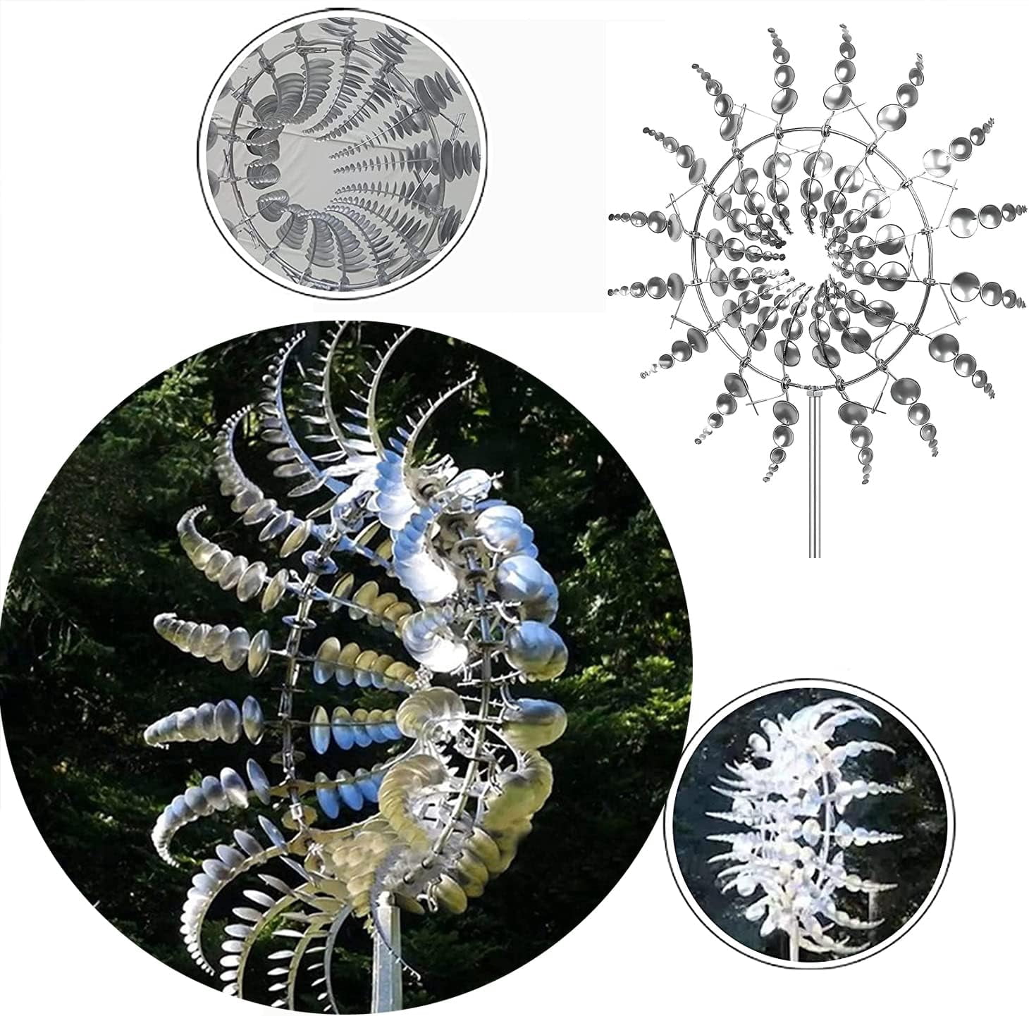 Unique and Magical Metal Windmill, 3D Wind Powered Kinetic Sculpture ...