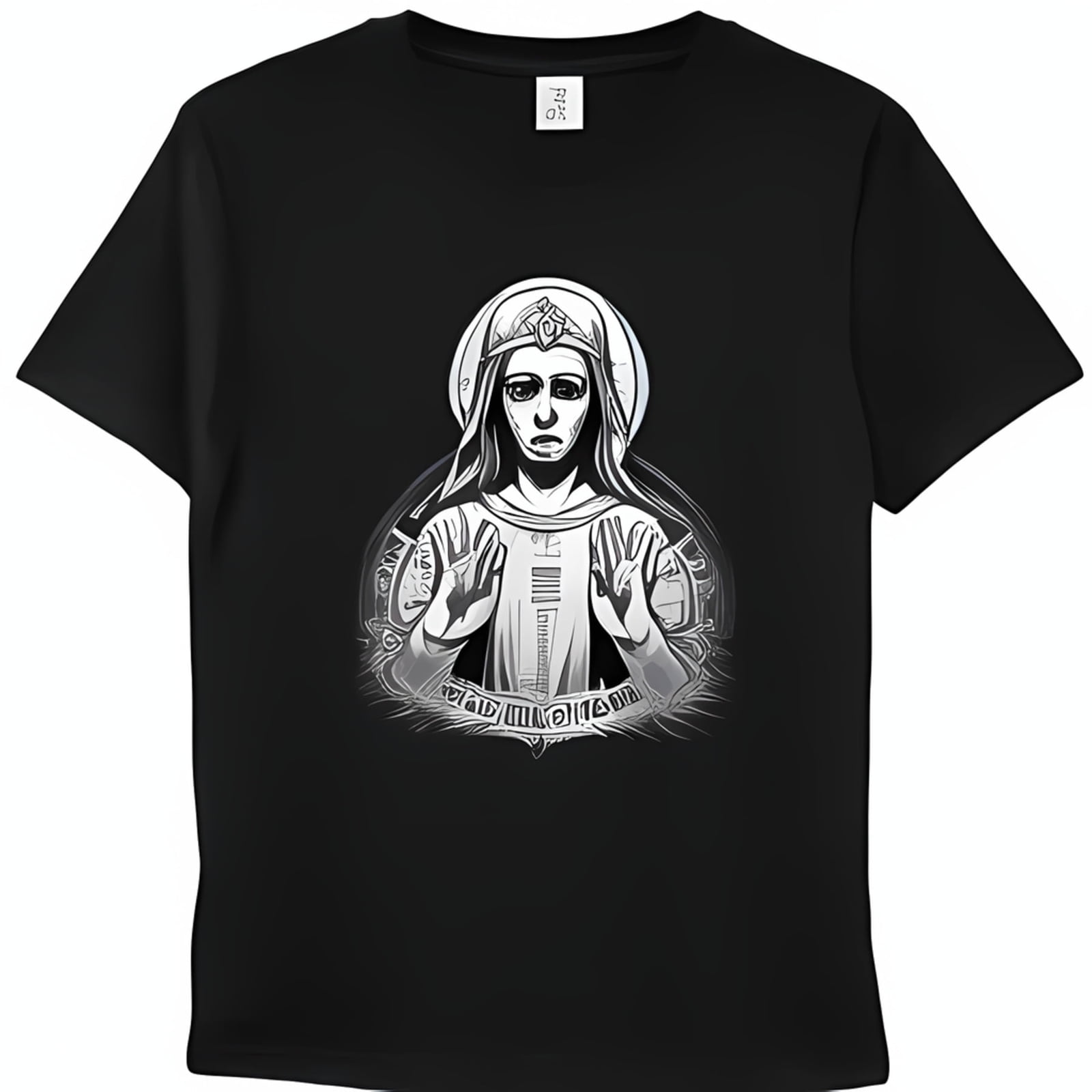 Unique Mary Magdalene Illustration Black T-Shirt Simple Vector Design ...