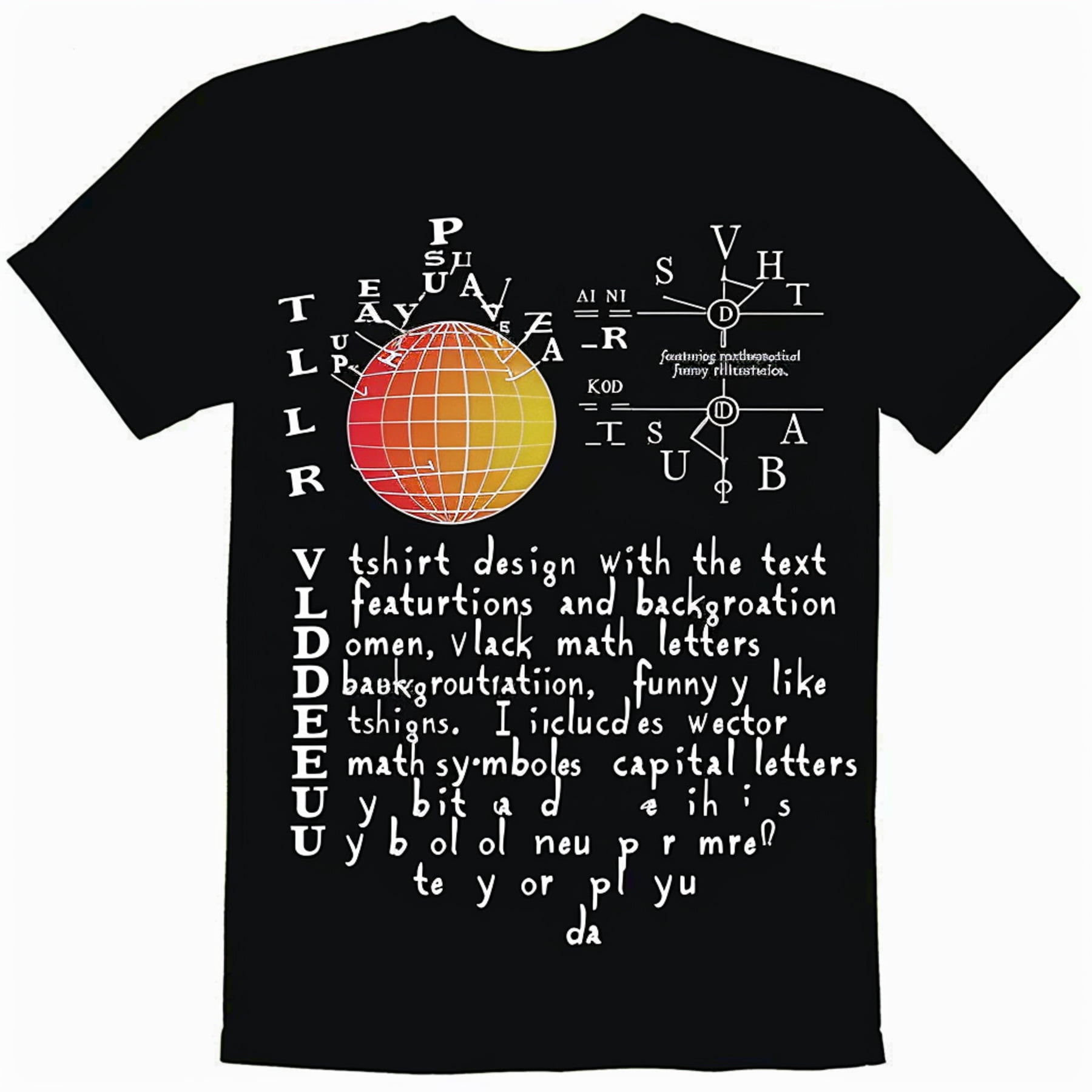 Unique Math Equations Design Black T Shirt Stand Out with Humorous Math ...