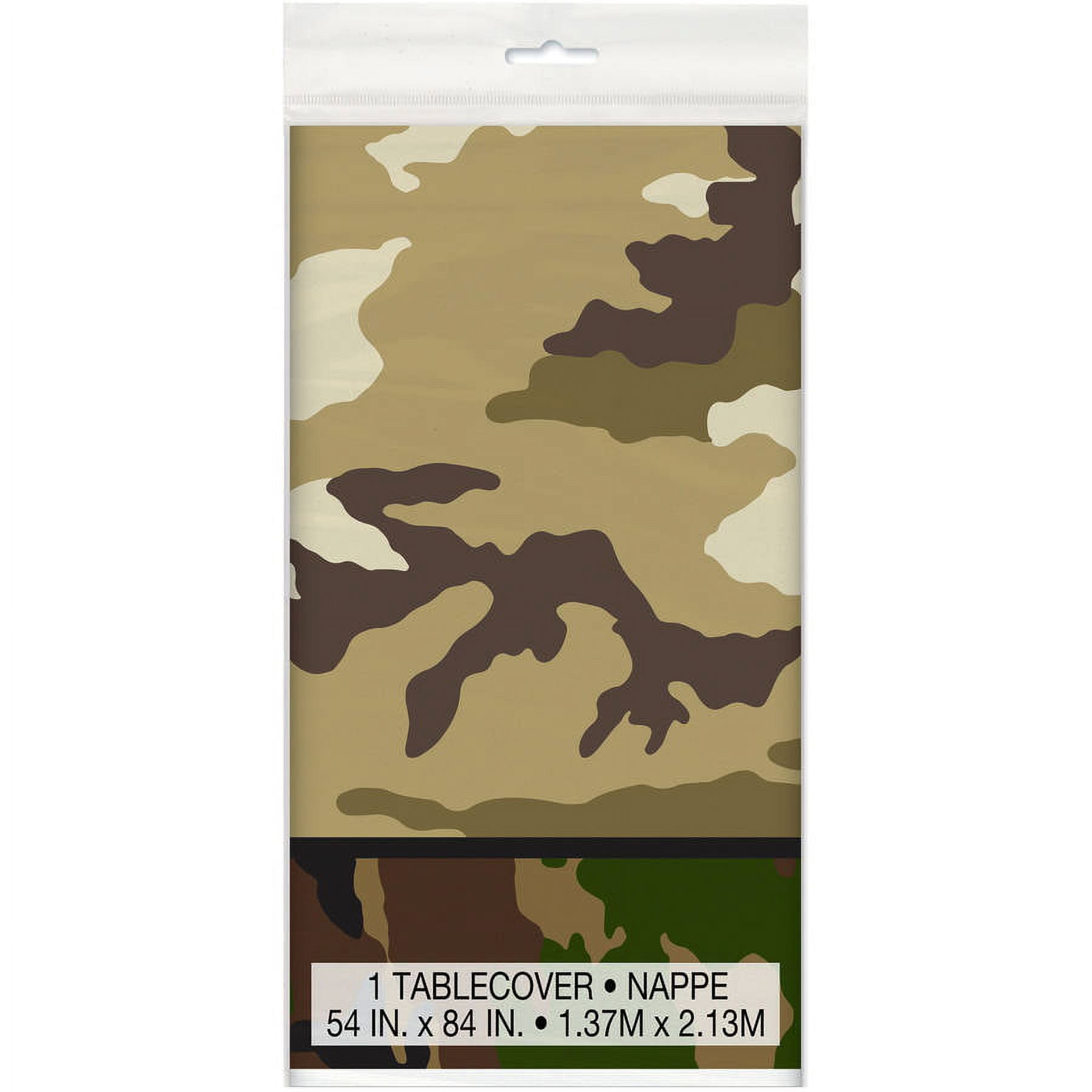 Unique Military Camo Plastic Table Cover, 84" x 54" - Walmart.com