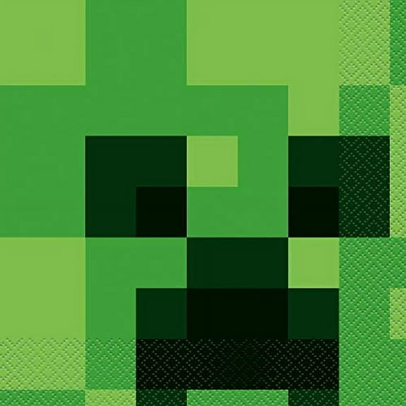 Unique Minecraft Lunch Napkins 6.5 inches 16 Ct, Party Supplies for ...