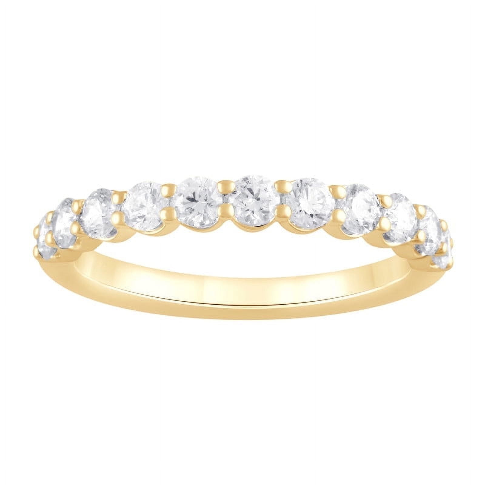 Unique Moments 0.75 ct Round Lab Grown Diamond Half Eternity Ring Women ...