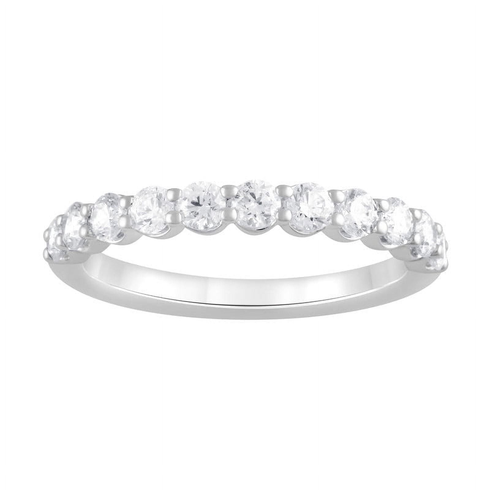 Unique Moments 0.75 ct Round Lab Grown Diamond Half Eternity Ring Women ...