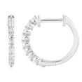 Unique Moments 1/4 Ct Round Lab Grown Diamond Hoop Earring in Silver ...