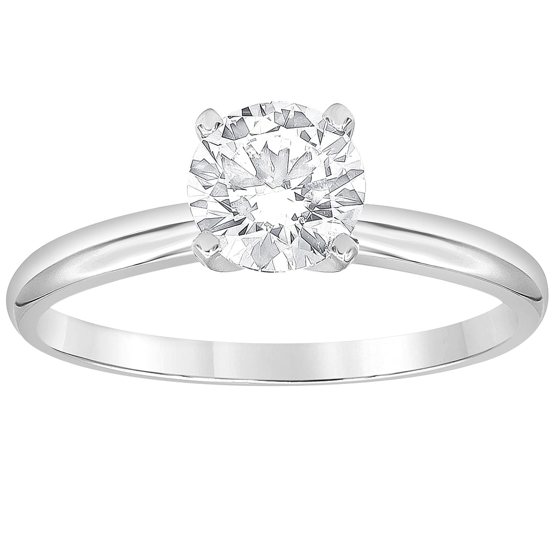 Unique Moments 1.5 Ct Lab Grown Diamond Solitaire Ring in 14K White ...