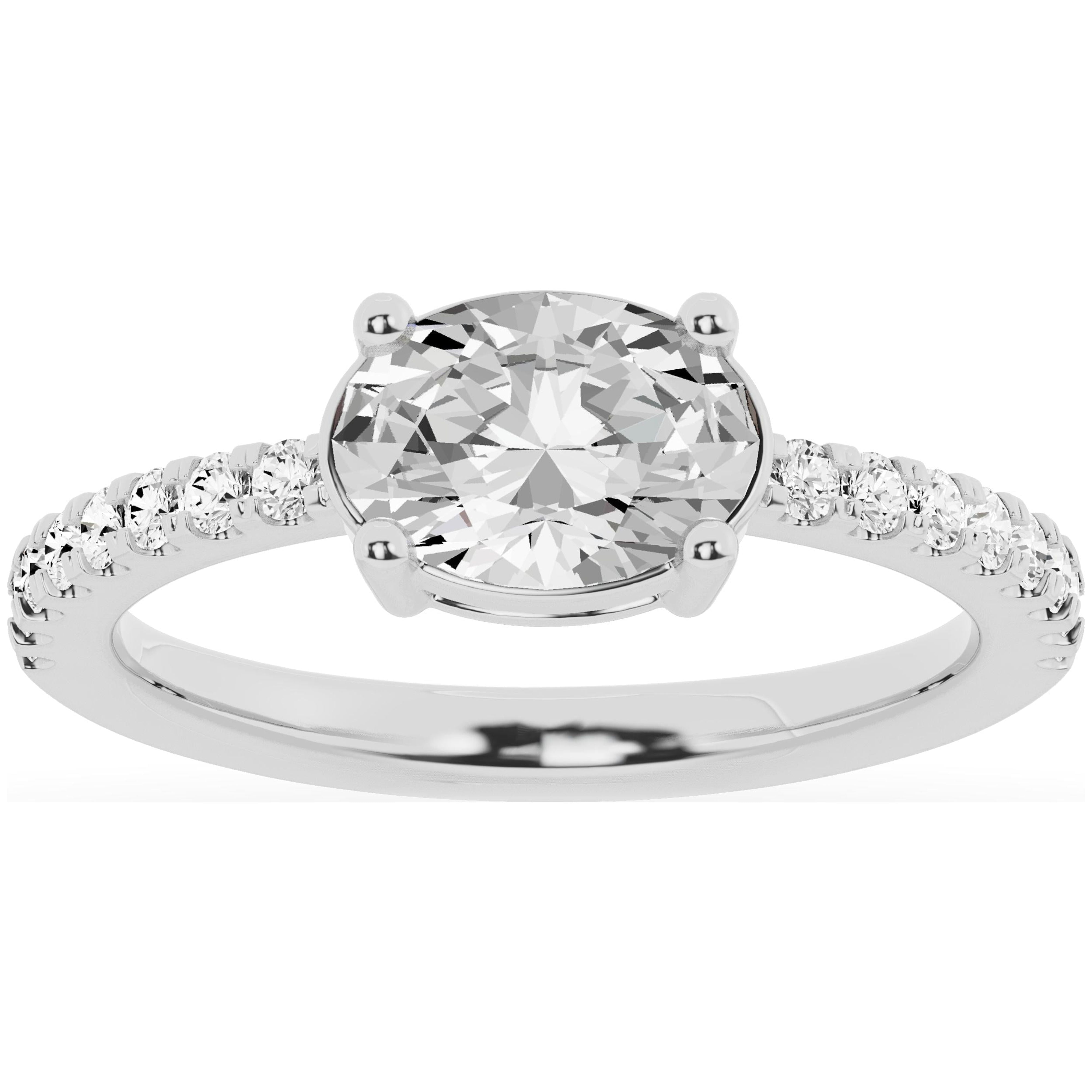 Unique Moments 1.50 ct Lab Grown Oval Cut Diamond Engagement Solitaire ...