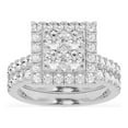 Unique Moments 14K White Gold 2.00 CT Round Lab-grown Diamond Square ...