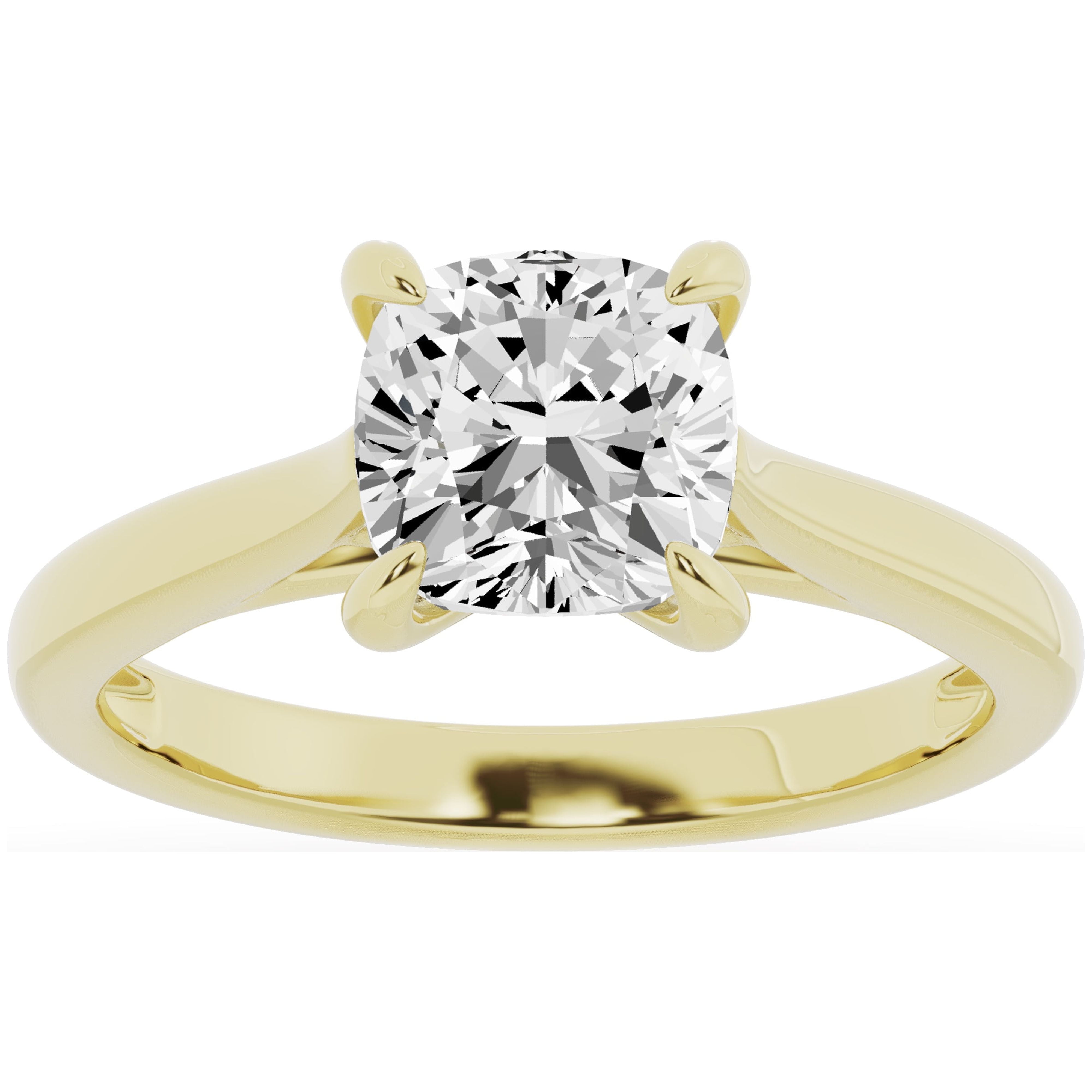 Unique Moments 2 ct Cushion-Cut Lab Grown Diamond Engagement Ring 14K ...