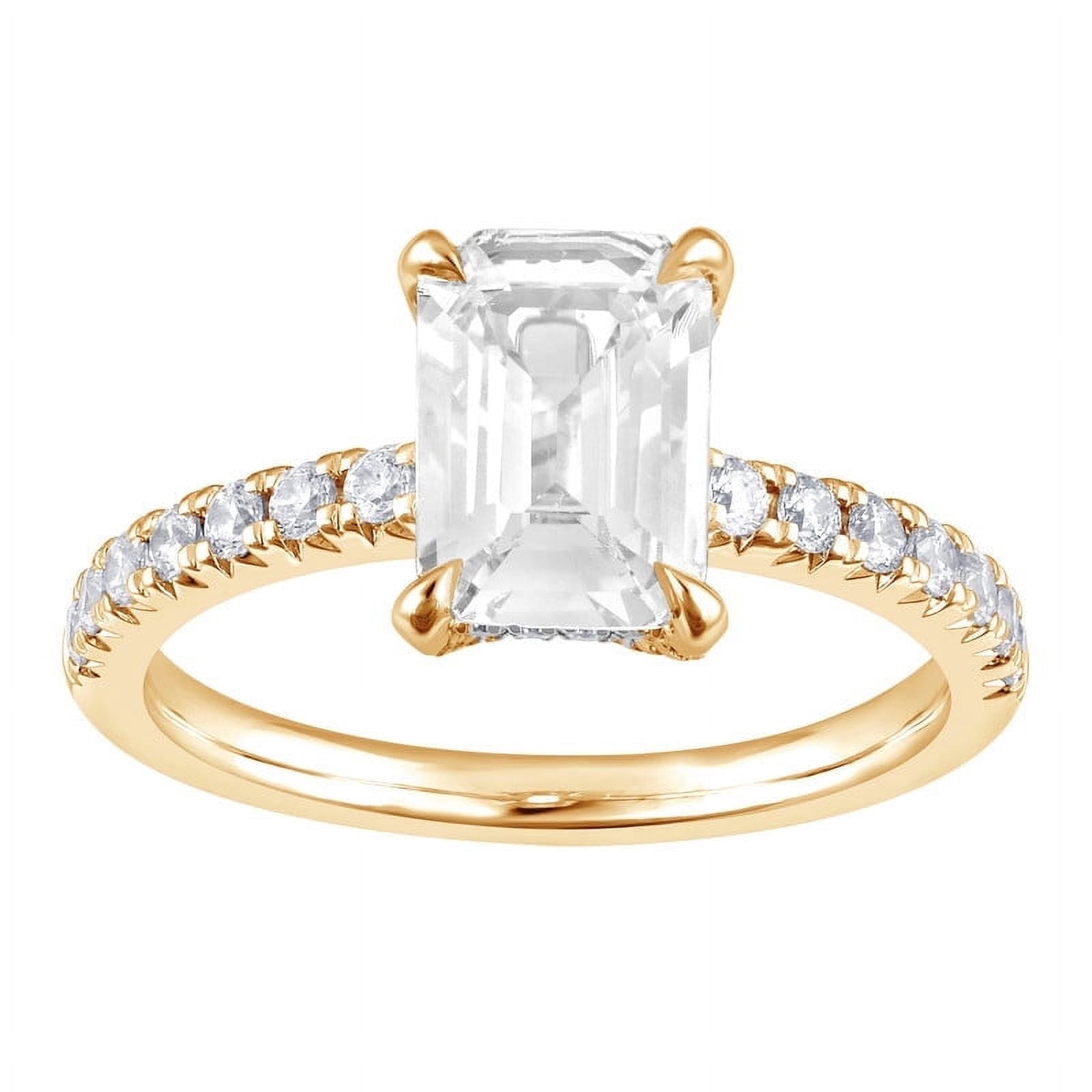 Unique Moments 2.50 ct Lab Grown Emerald Diamond Engagement Ring 10K ...