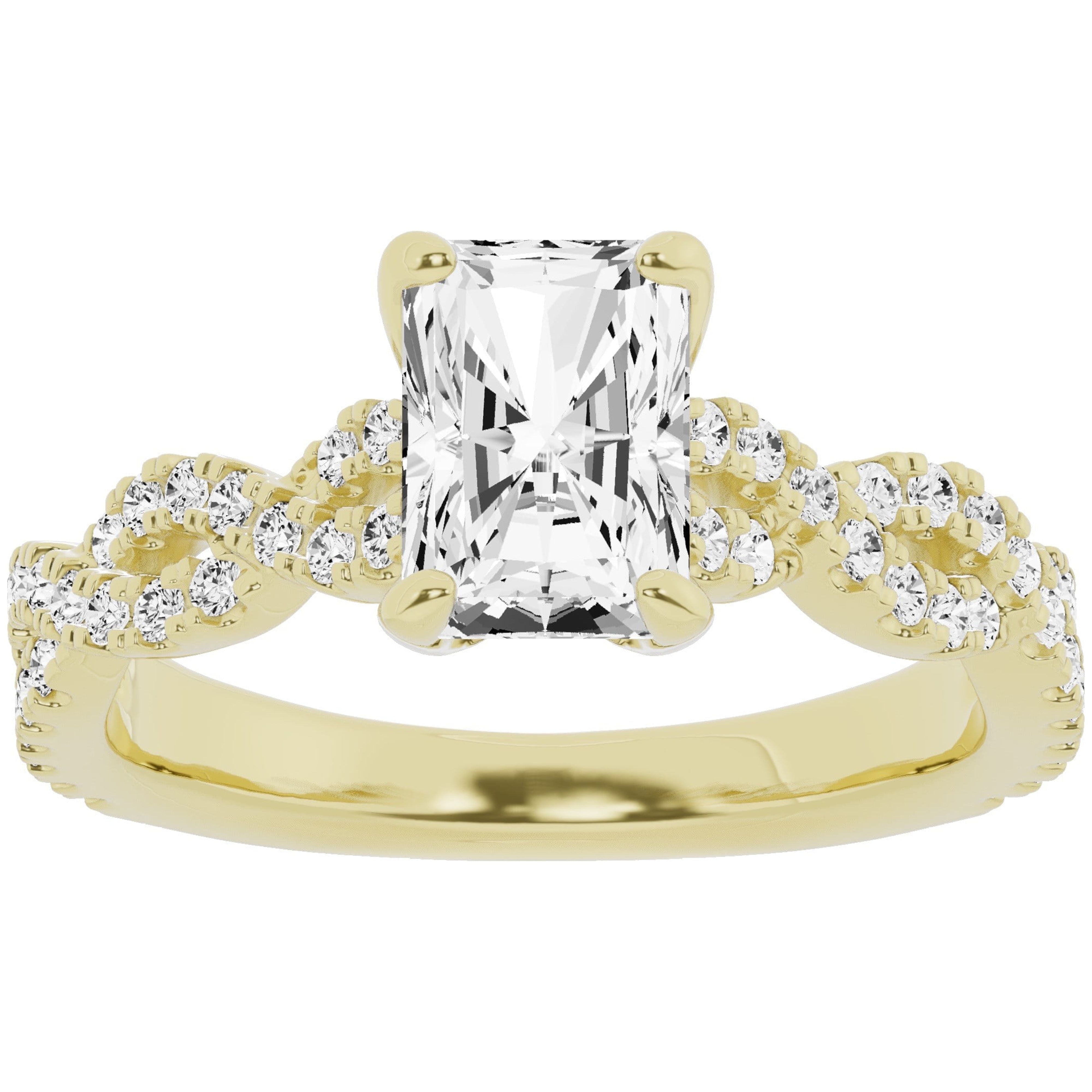 Unique Moments 2 ct Lab Grown Radiant Diamond Infinity Solitaire ...