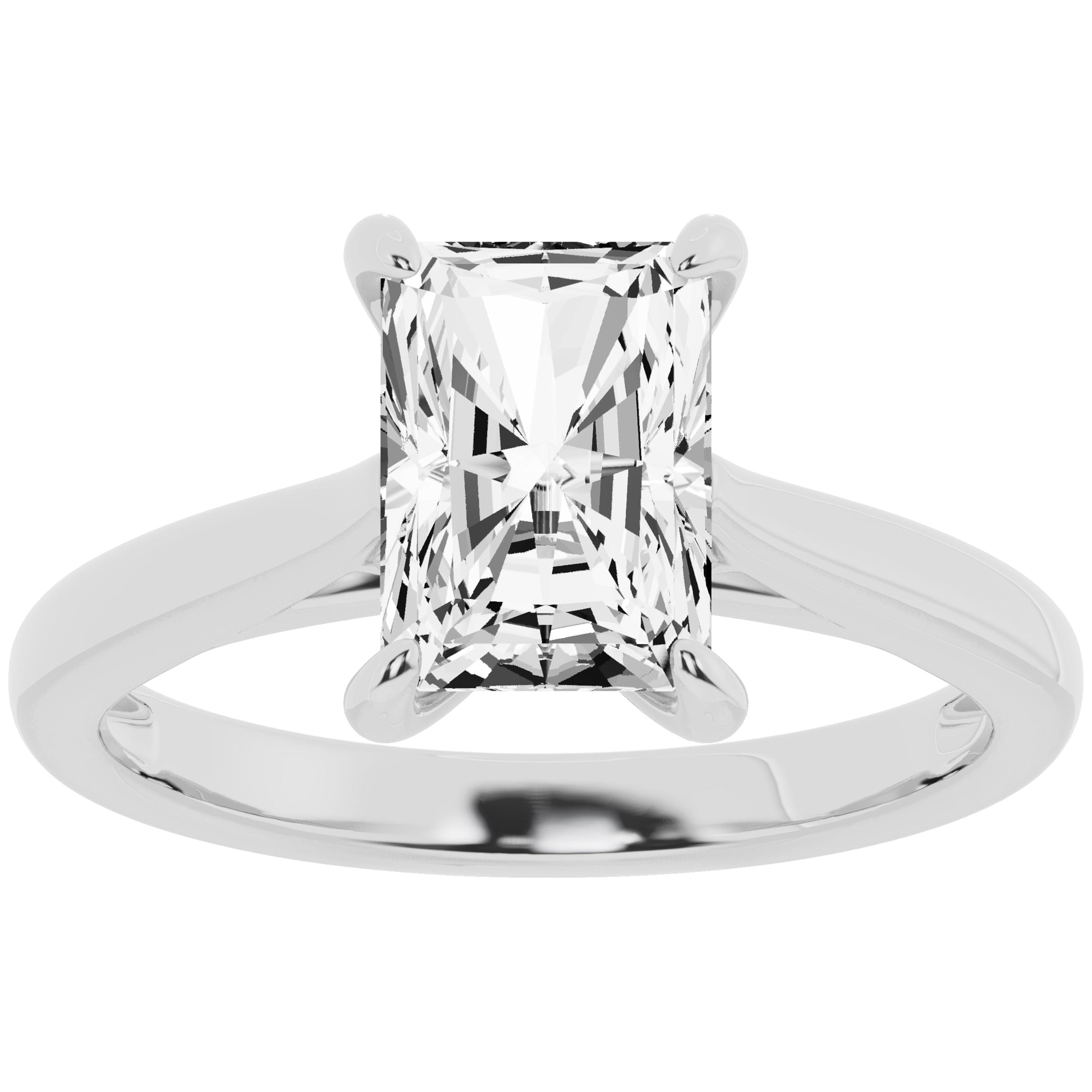 Unique Moments 2 ct Radiant Cut Lab Grown Diamond Engagement Ring 14K ...