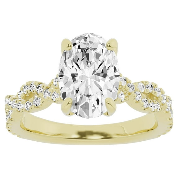 Unique Moments 3 ct Lab Grown Oval Diamond Infinity Solitaire ...