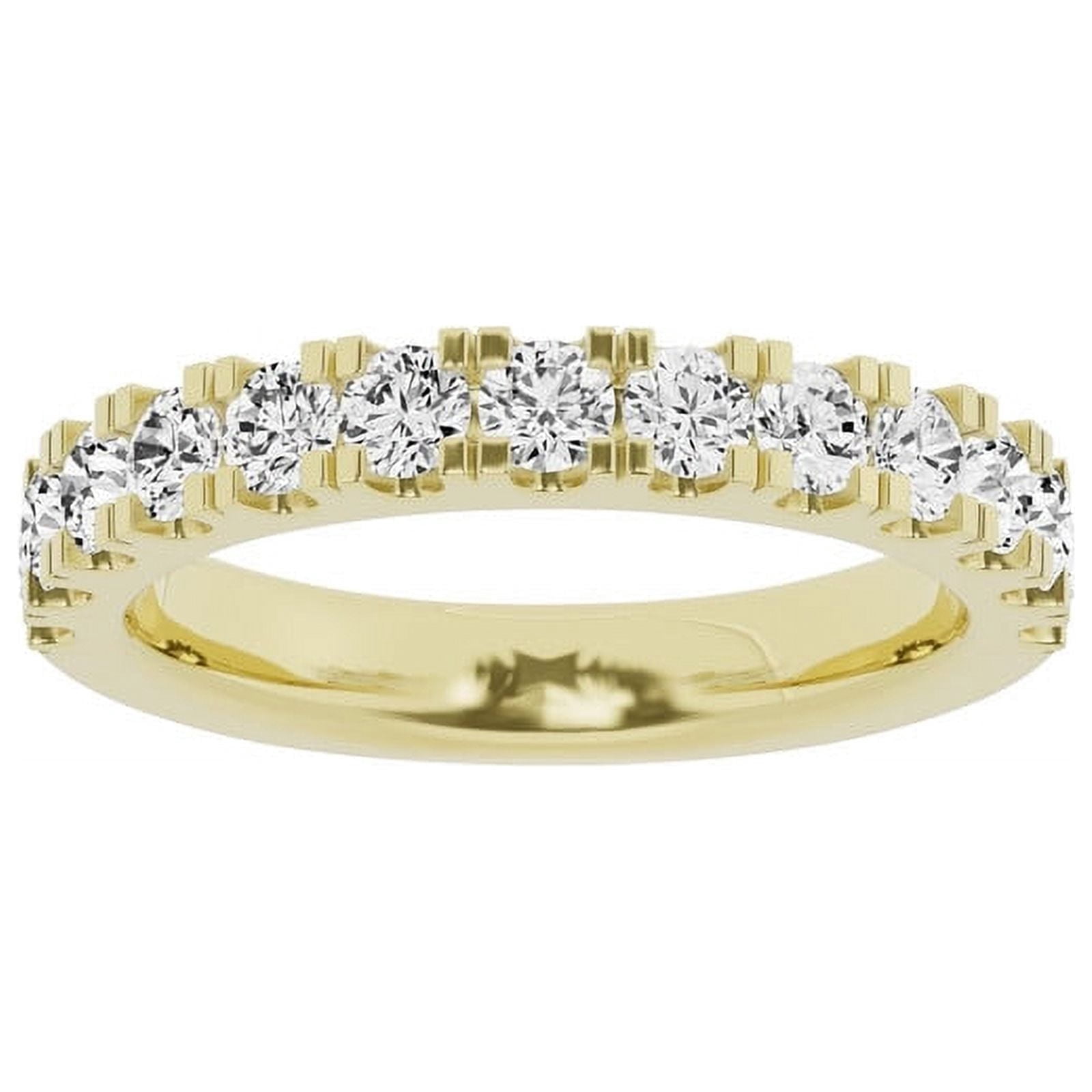 Unique Moments Lab Grown 1 Carat Round-Cut Diamond Wedding Band in 10K ...