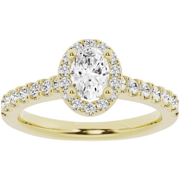 Pompeii 3/4ct 3-Stone Pave Cushion Halo Diamond Engagement Ring Vintage 10k White Gold - Walmart.com