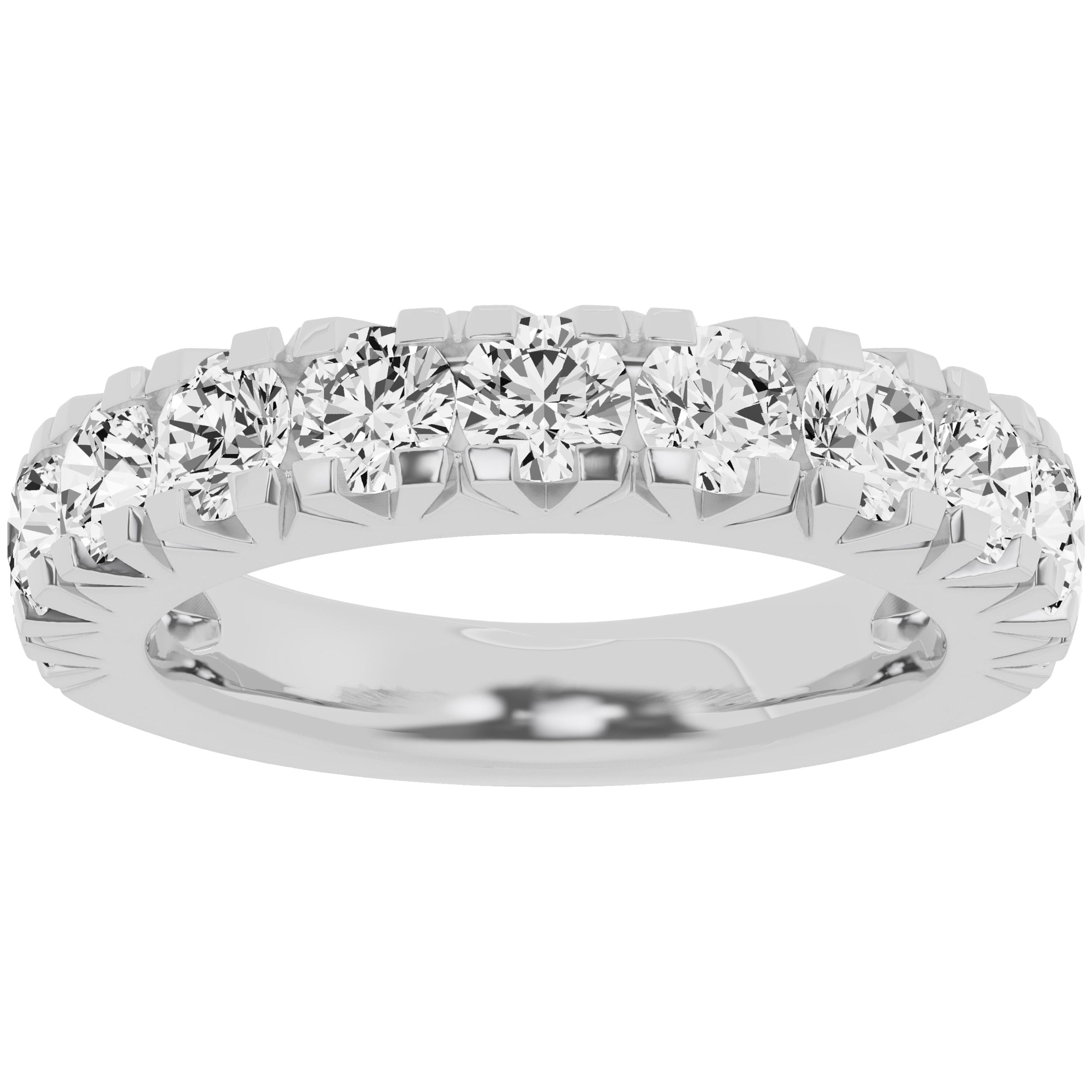Unique Moments Lab Grown 2 Carat Diamond Wedding Ring Half Eternity ...