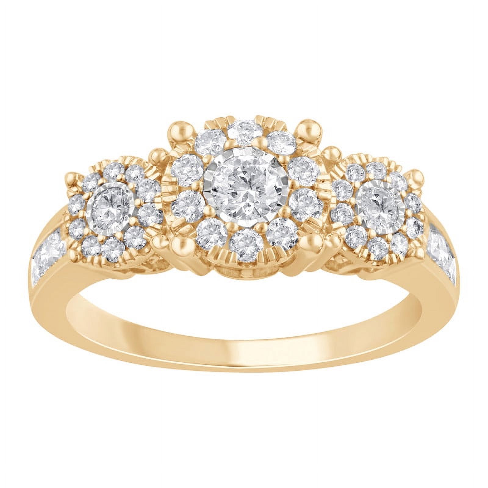 Unique Moments Women's 0.75 ct Round Lab Grown Three Stone Diamond ...