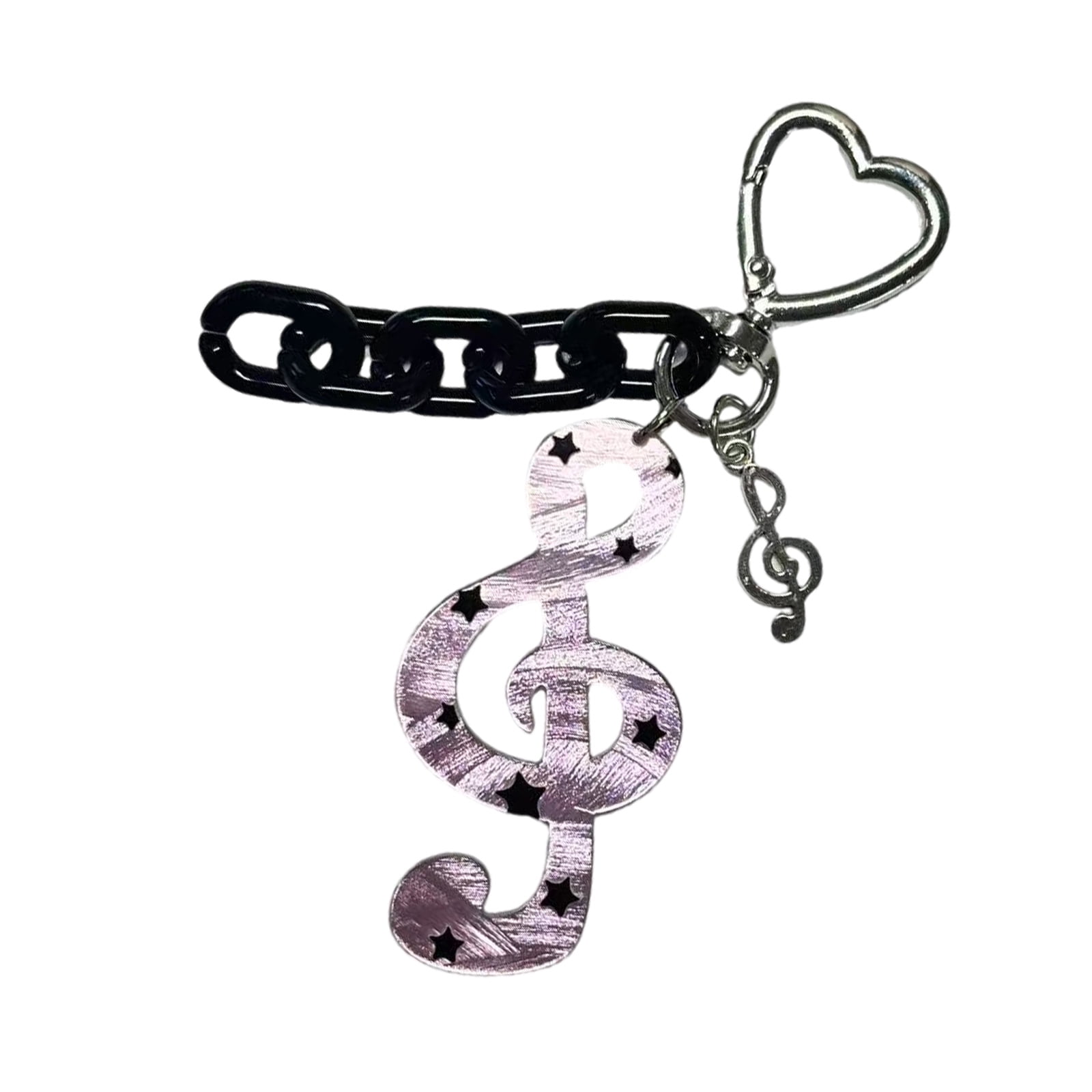Unique Note and Star Designs Keychain Lovely Compact Decorative Charm ...