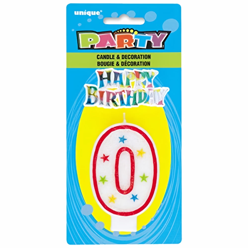 Unique Number 0 Birthday Candle and Cake Topper (Pack of 5) - Walmart.com