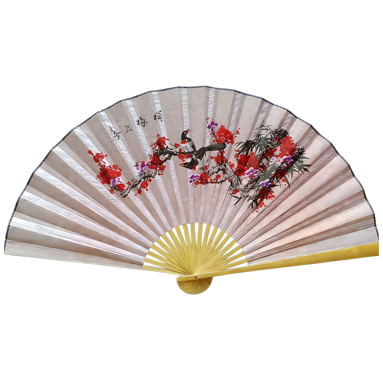 Unique Oriental Decorative Wall Fan Large Size Silk Bamboos Frame ...