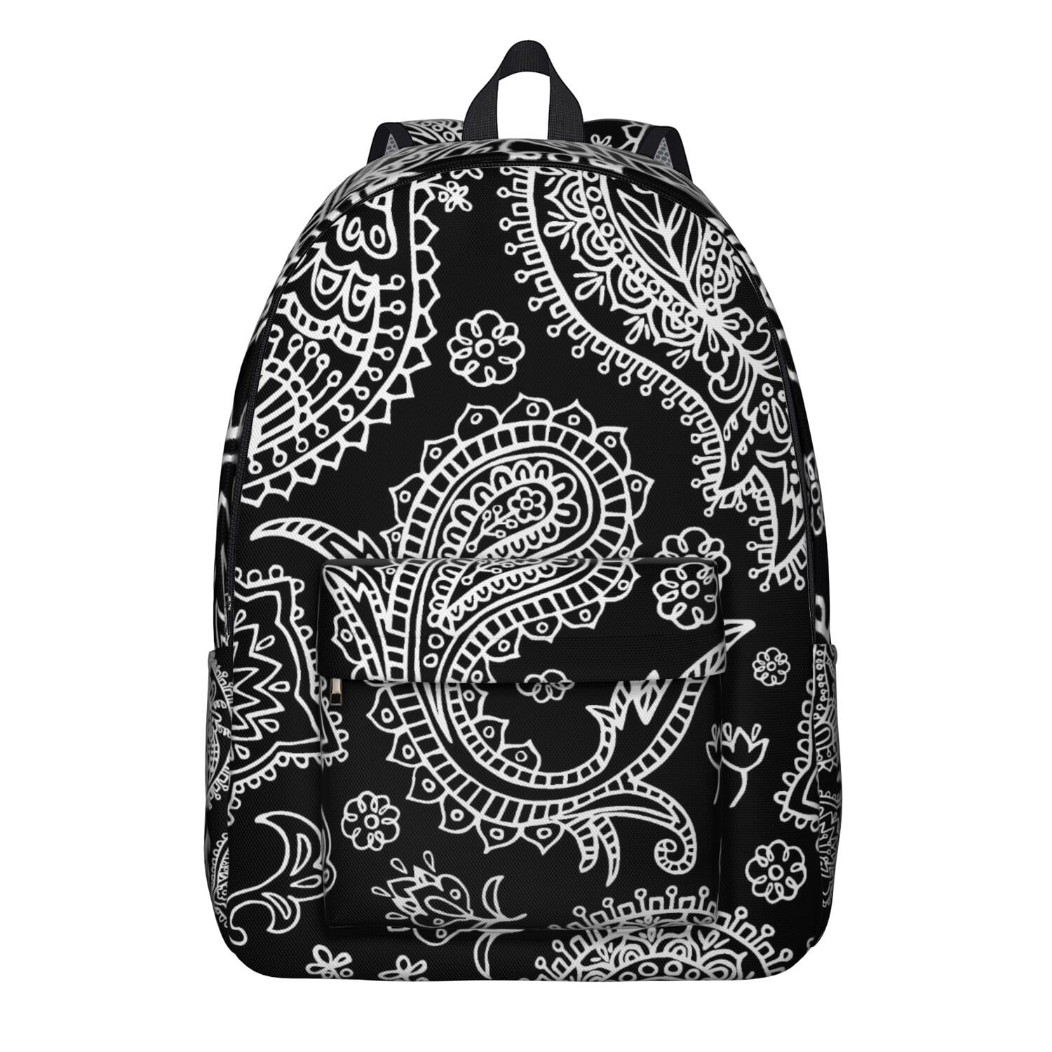 Unique Paisley Design Backpack - Boho Themed Bookbag for High School ...