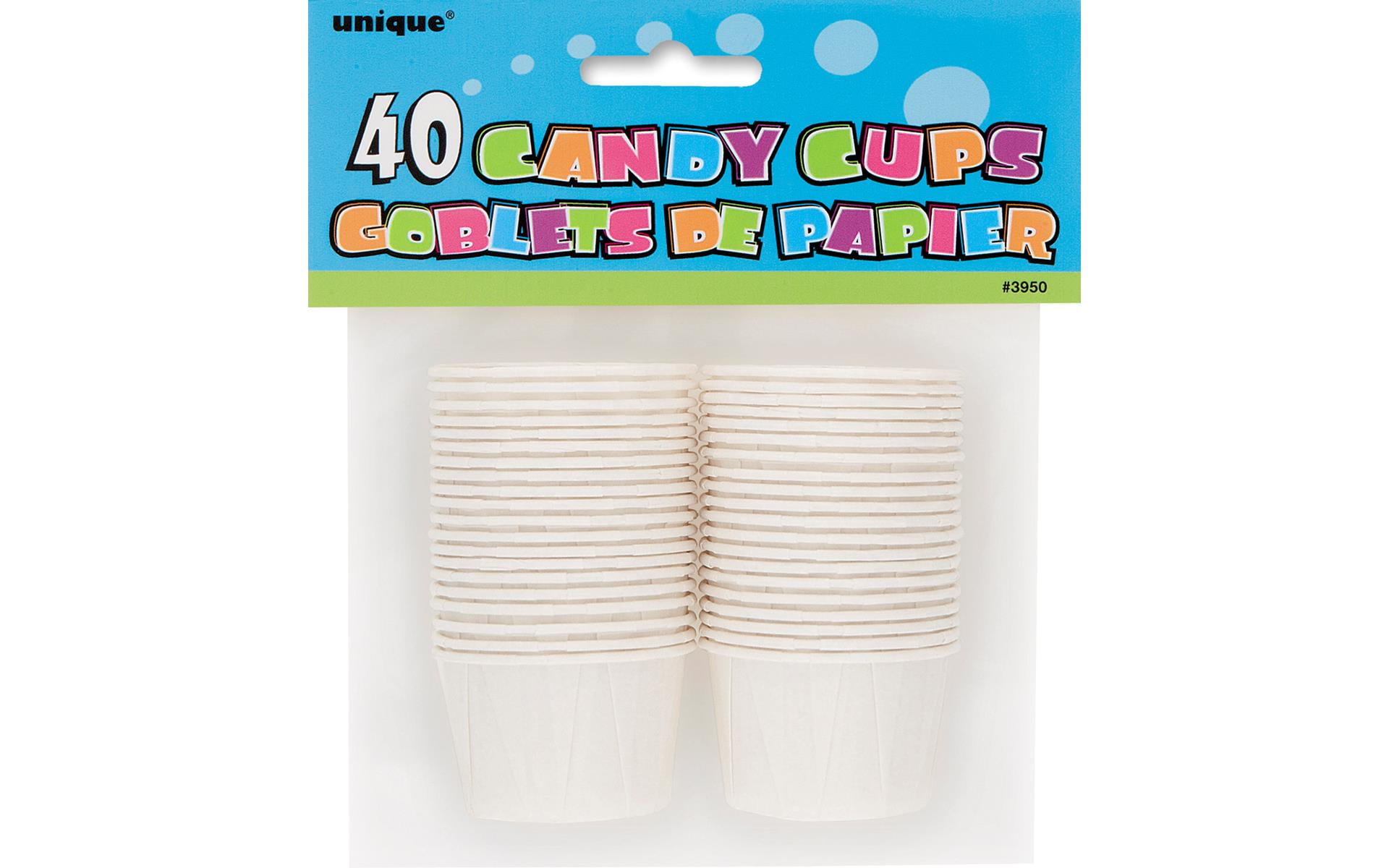Unique Paper Candy Cups 40pc White - Walmart.com