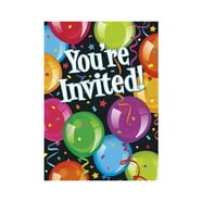 Papery Pop Rainbow Birthday Party Invitations (15 Pack), Happy Print ...