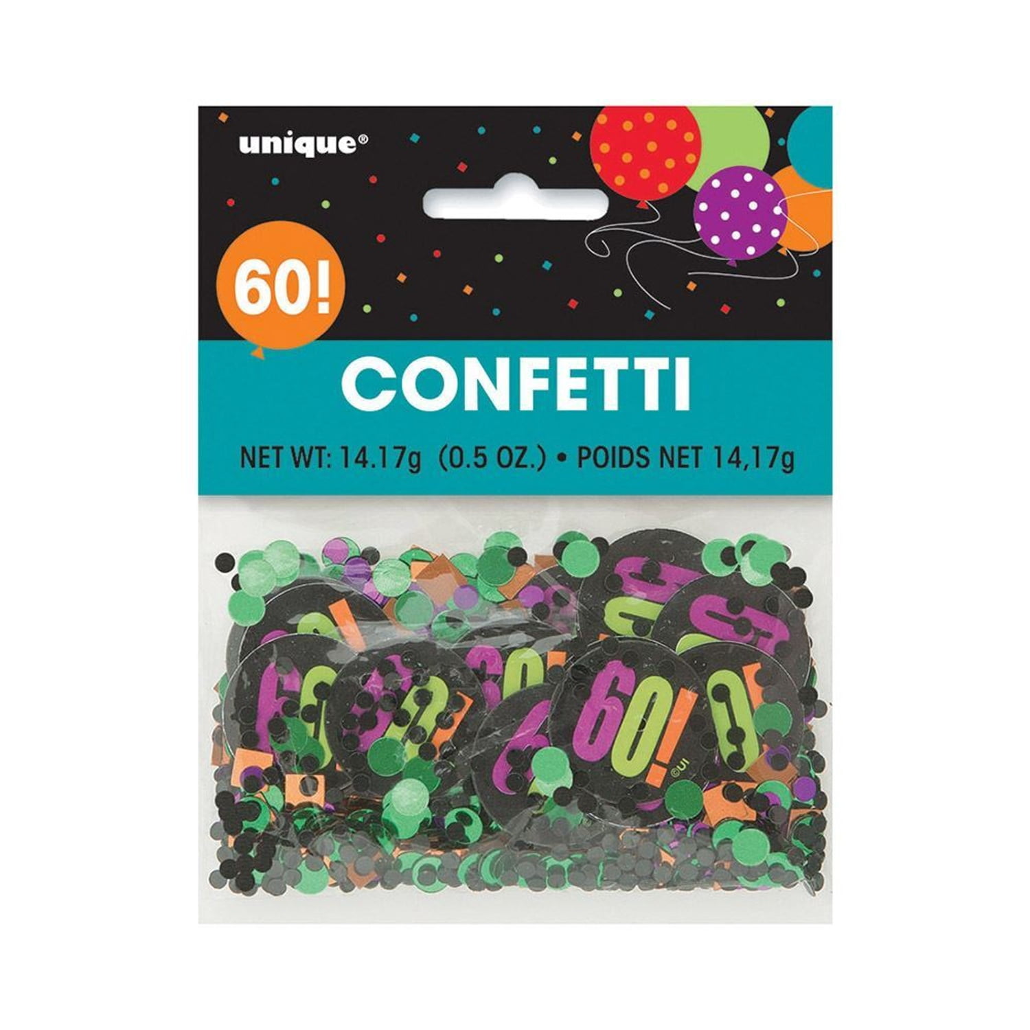 Unique Party Cheer 60th Birthday Confetti - Walmart.com