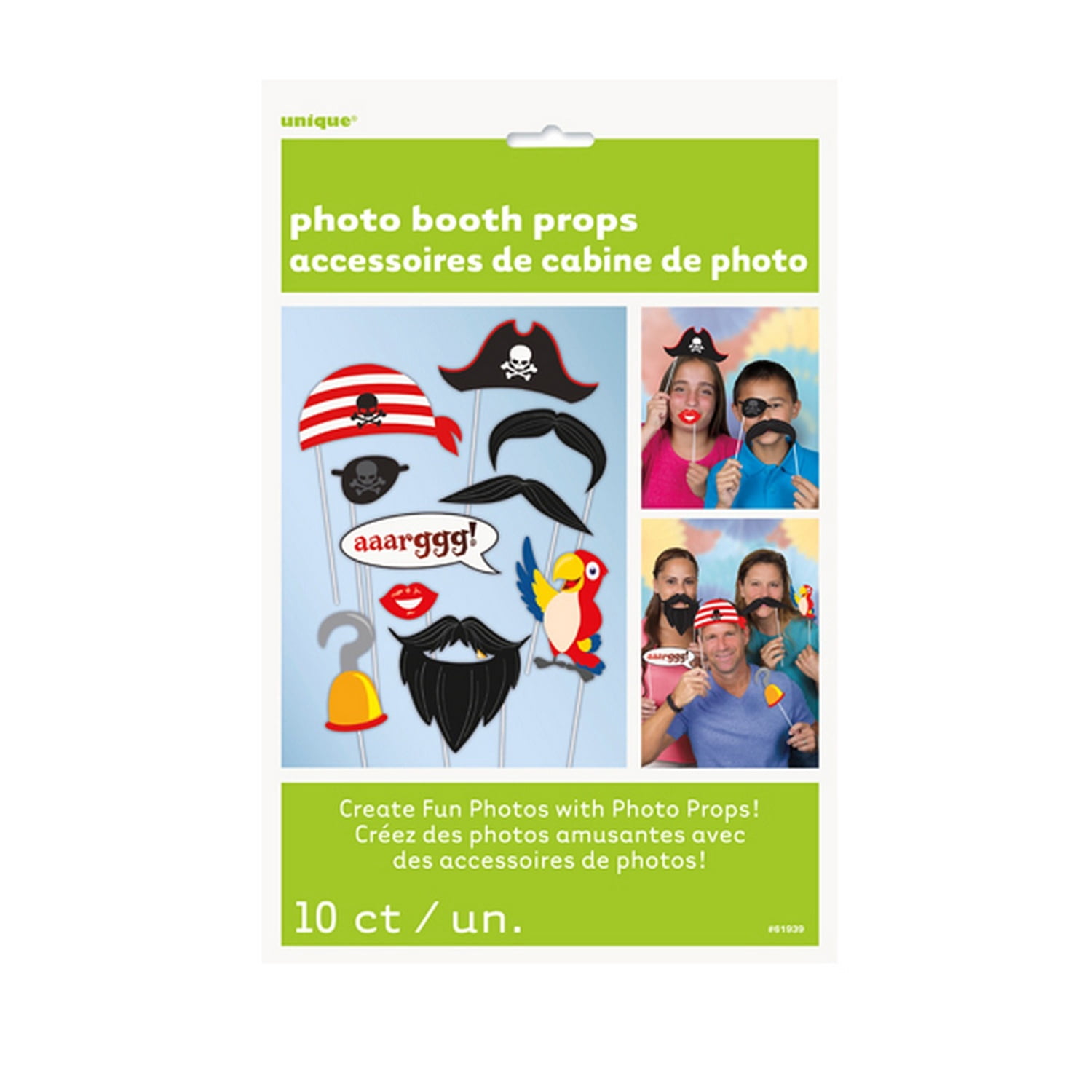 Unique Party Pirate Photo Booth Props (Pack Of 10) - Walmart Business ...
