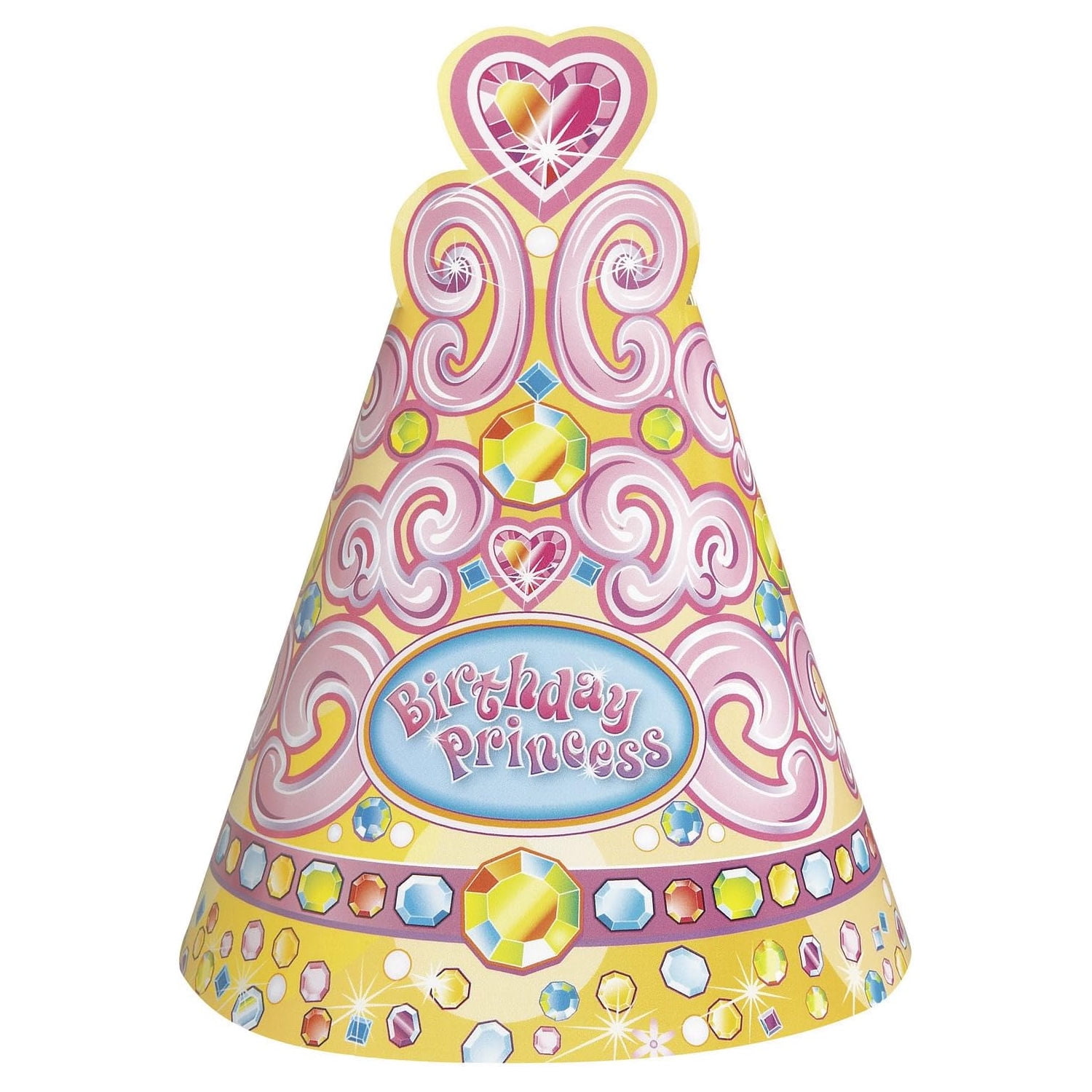 Unique Party Pretty Princess Party Hats (Pack of 8) - Walmart.com