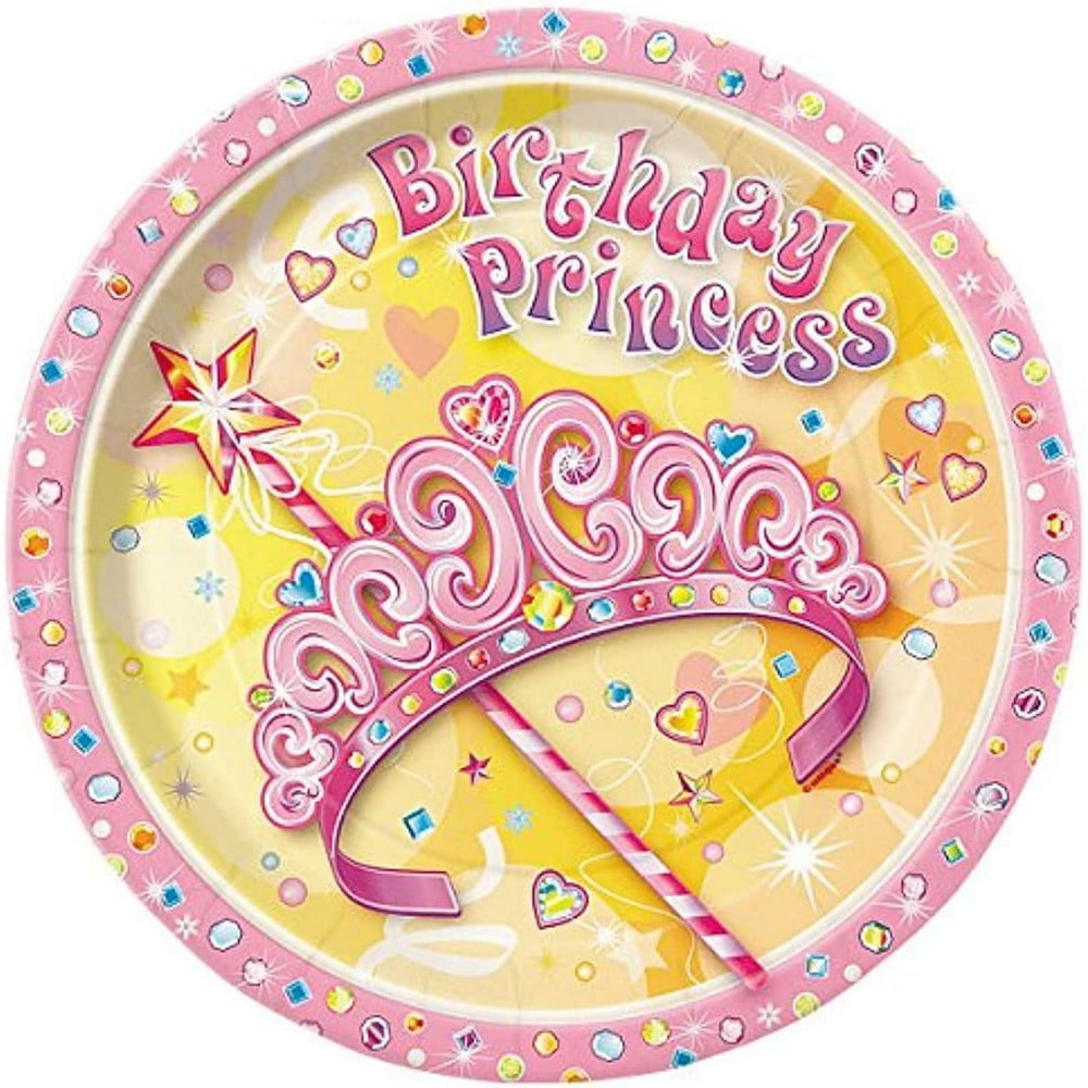 Unique Party Pretty Princess Party Plates (Pack of 8) - Walmart.com