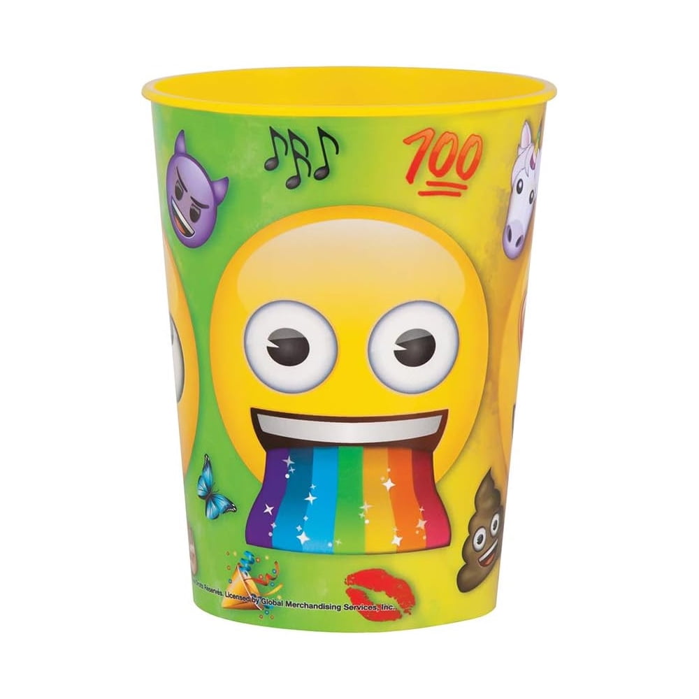 Unique Party Rainbow Fun Plastic Emoji Party Cup - Walmart.com
