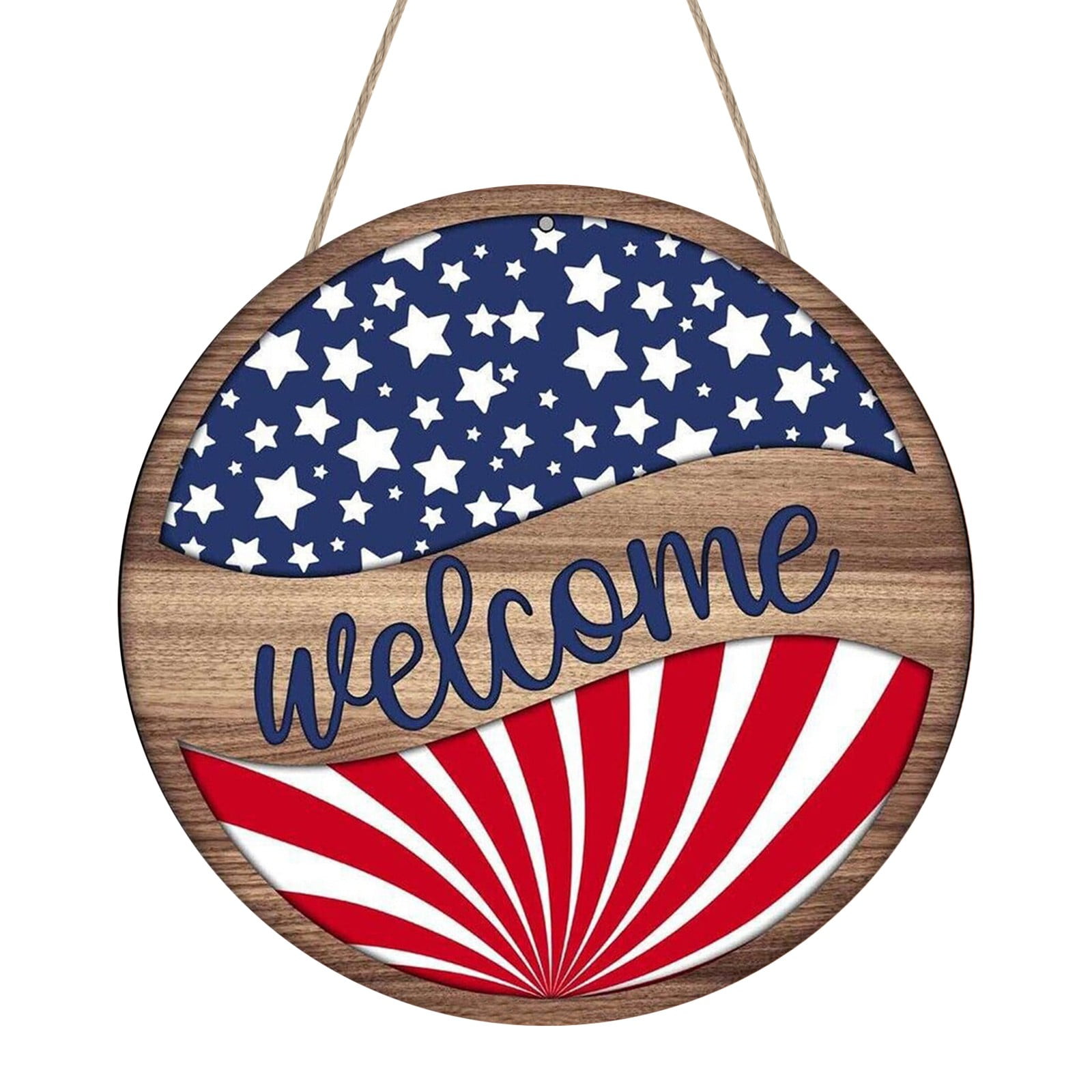 Unique Patriotic Welcome Sign Independence Day Outdoor/Indoor Decor ...