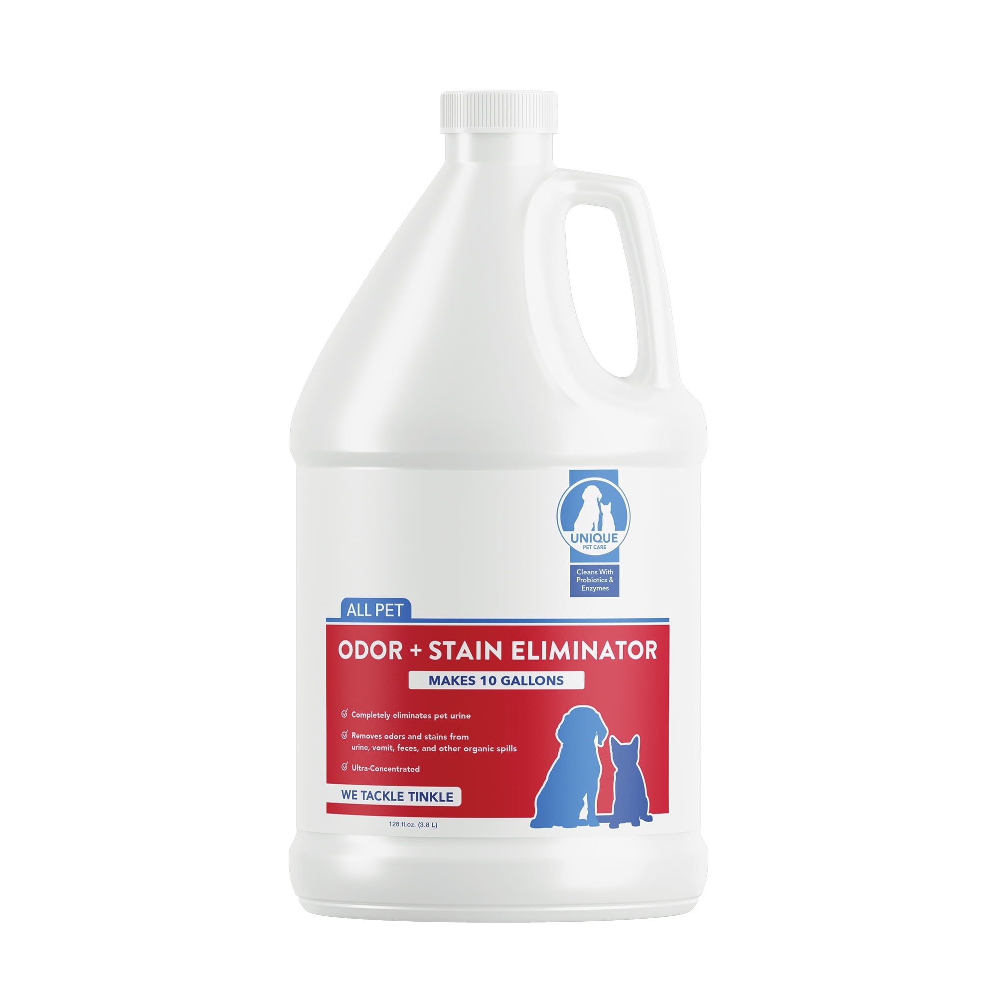 Unique Pet Odor & Stain Eliminator Concentrate, 128 oz, Makes 10+ Gal ...