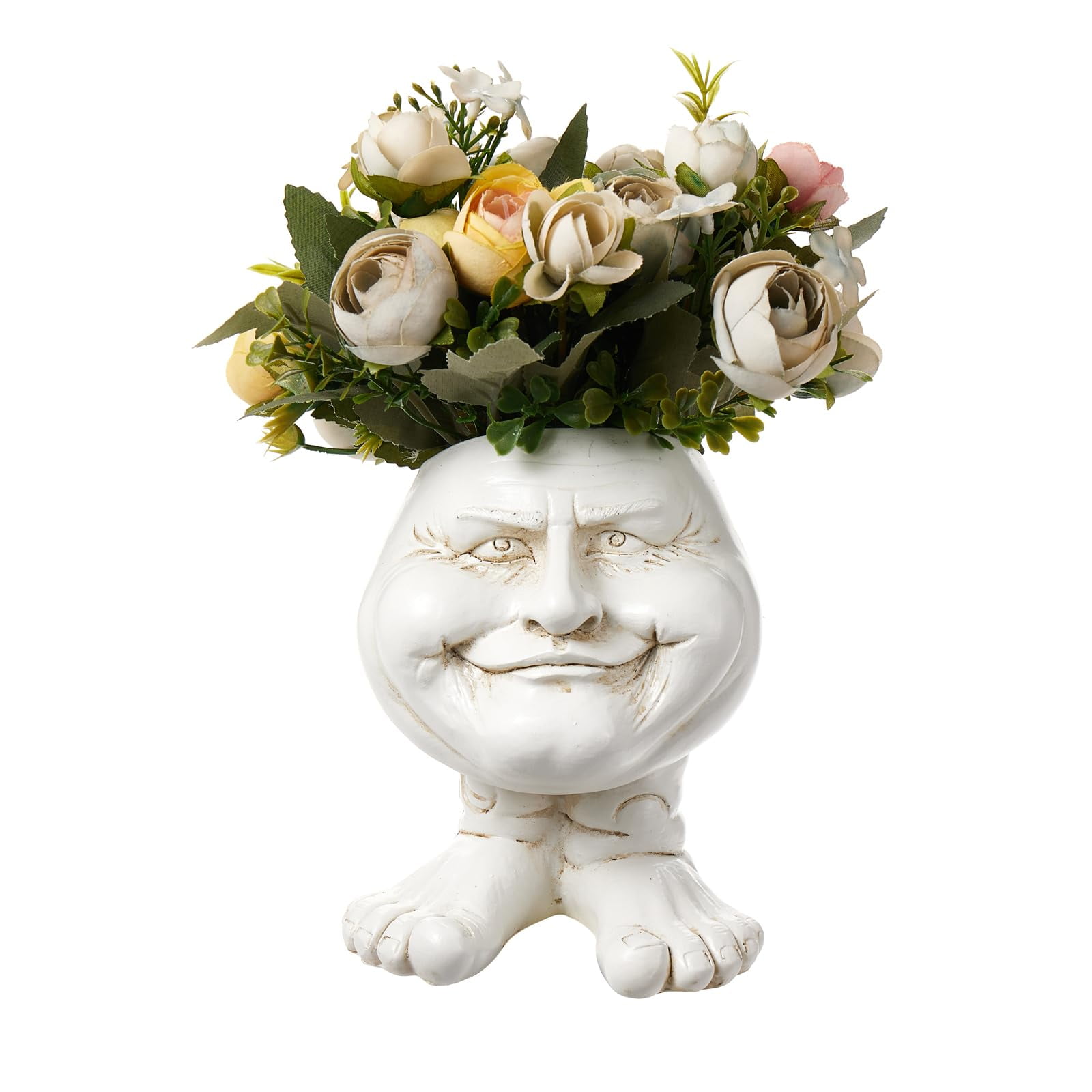 Unique Plant Pots, Funny Face Head Planter Pots for Indoor Outdoor ...