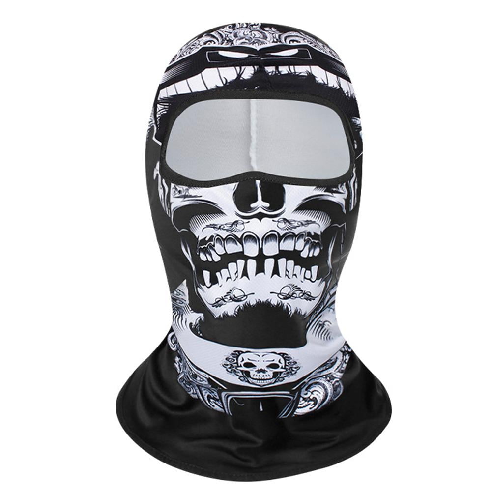 Unique Polyester Cycling Hood with Skull Ghost Design, Versatile Neck ...