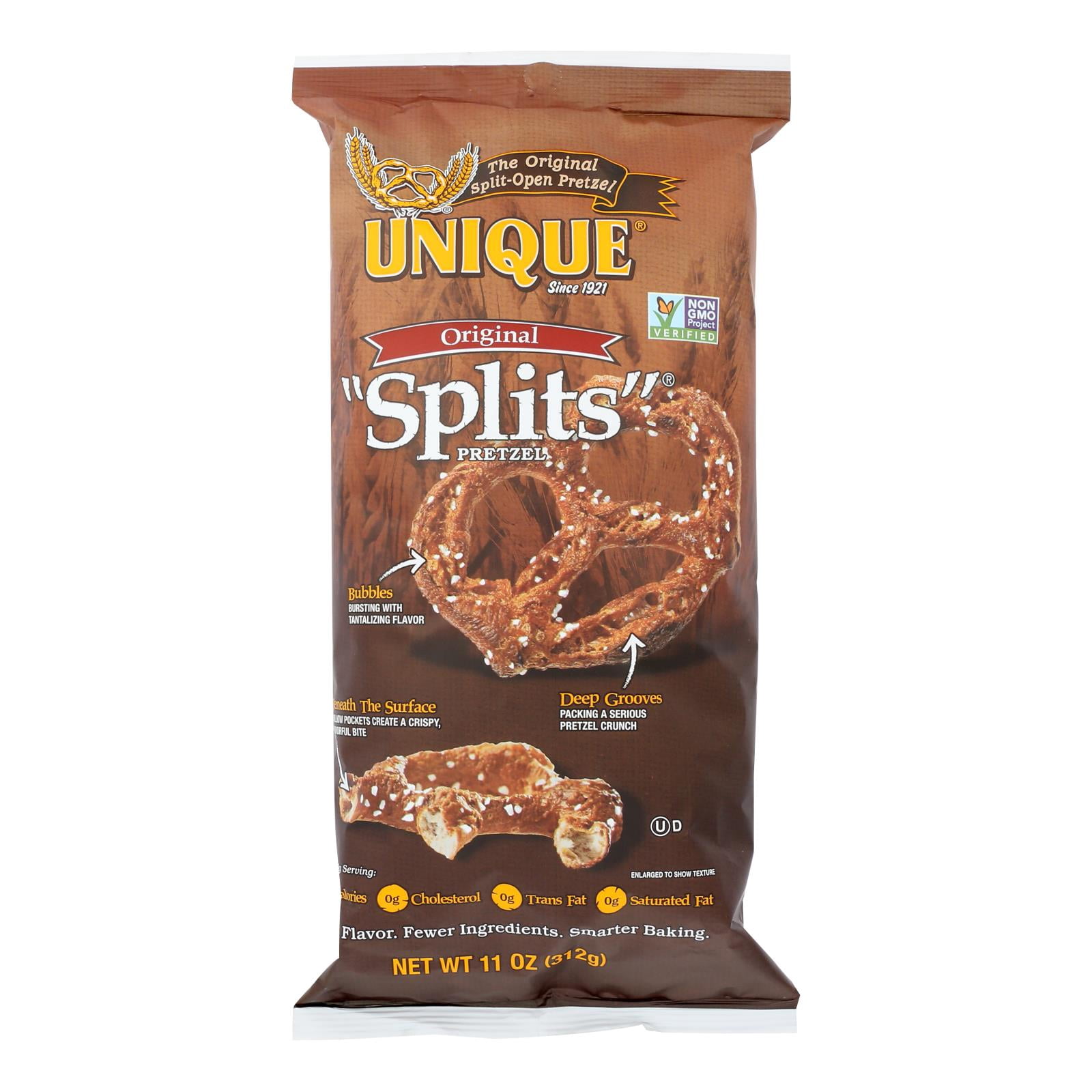 Unique Pretzels - Pretzel Splits - Original - Case of 12 - 11 oz ...