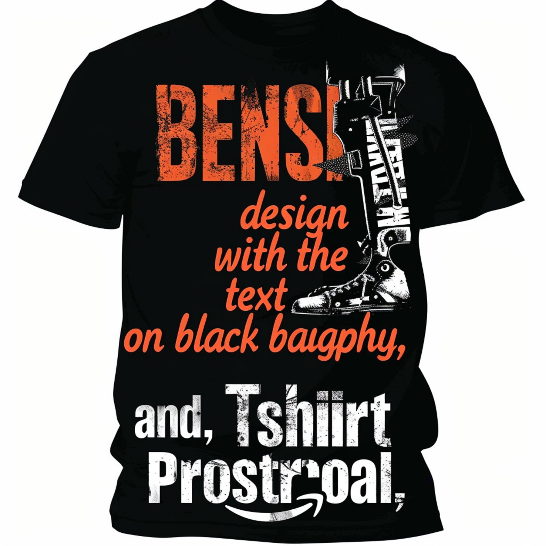 Unique Prosthetic Leg Design Black TShirt for Amputees Motivational ...