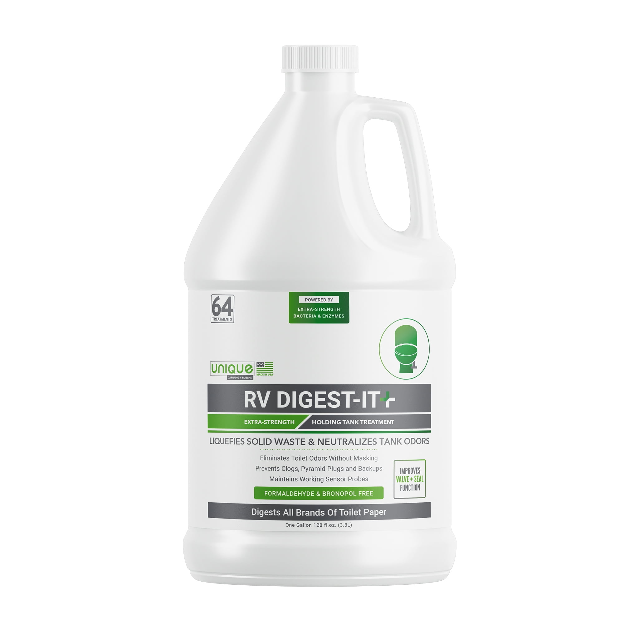 Unique RV Digest-It Plus, Extra-Strength Black Tank Treatment for RVs (128 oz.) - Walmart.com