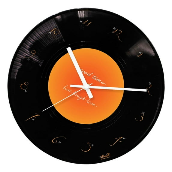 Unique Record Shape Clock With Modern Sunset Desiging and Desk Display ...