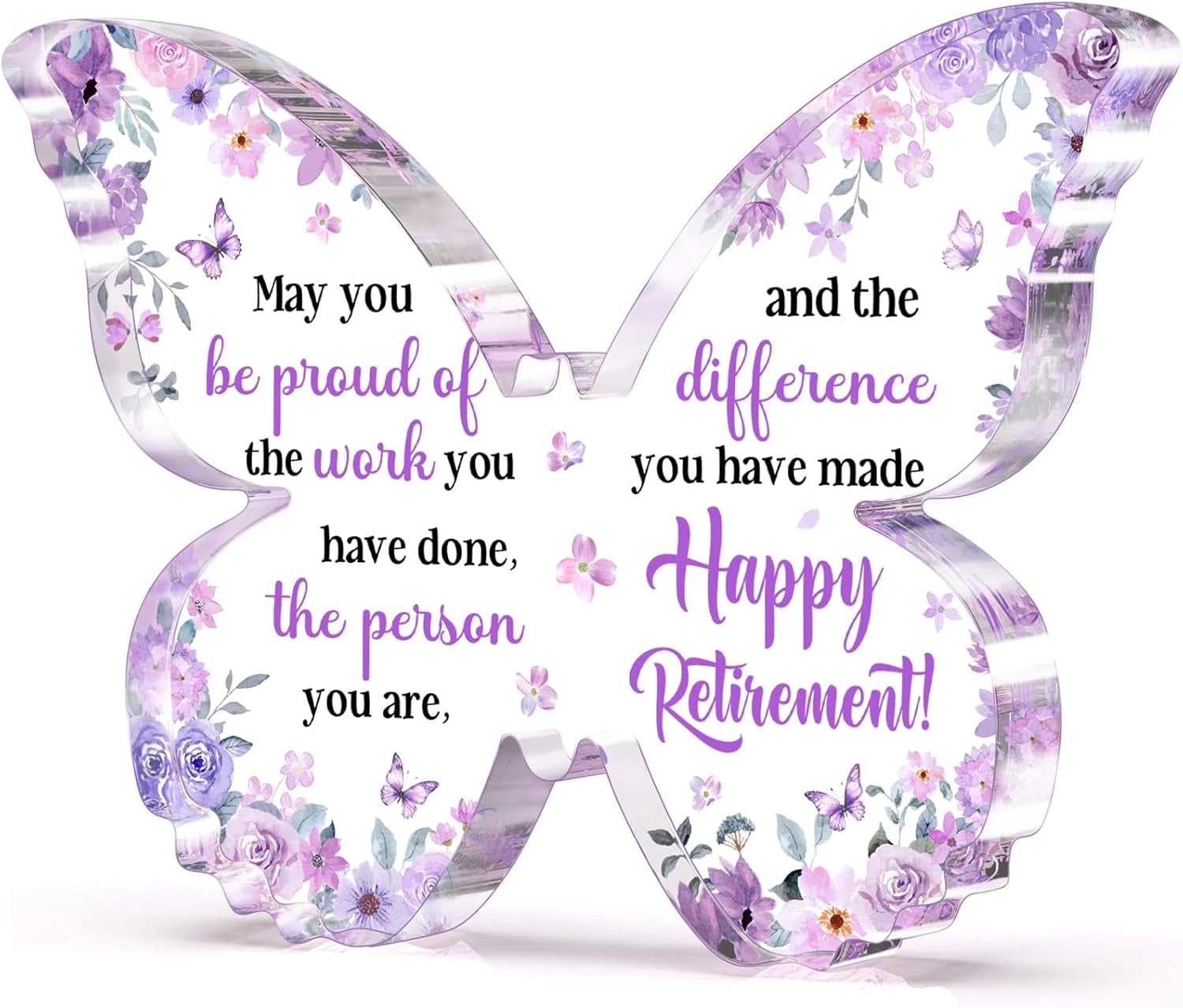 Unique Retirement Gift for Woman Men 2026, 5x3.8x0.5 Inch Purple ...