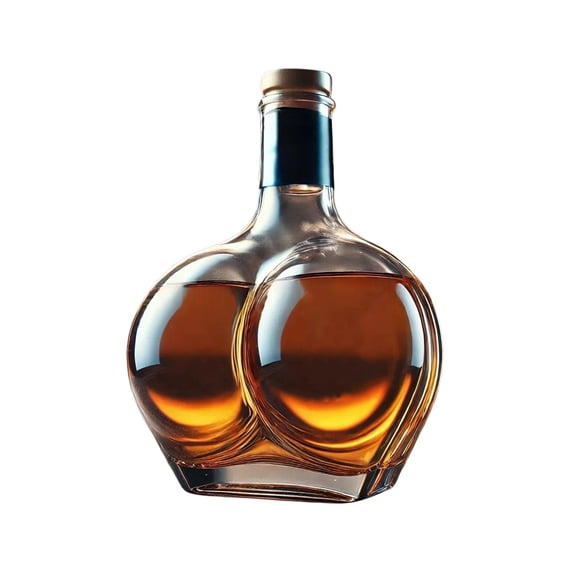 Unique Shaped Set Novel Home Bar Interesting Glass Bottle Container for ...