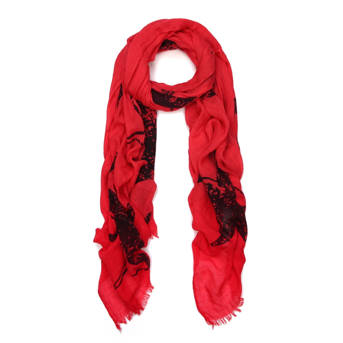 Unique Sharks Animal Print Frayed End Scarf Wrap - Walmart.com