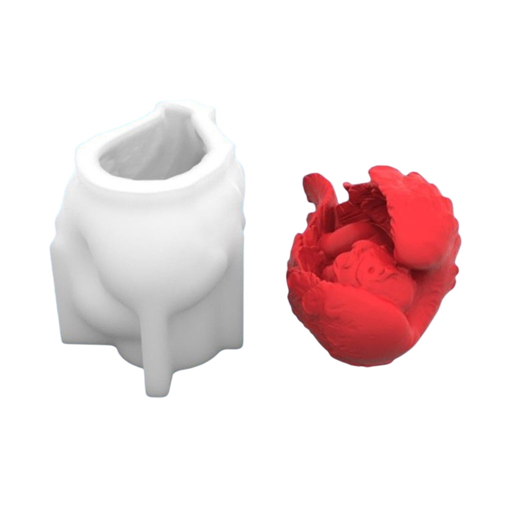 Unique Silicone Molds Candle Resin Molds Woman Baby-Wing Moulds for ...