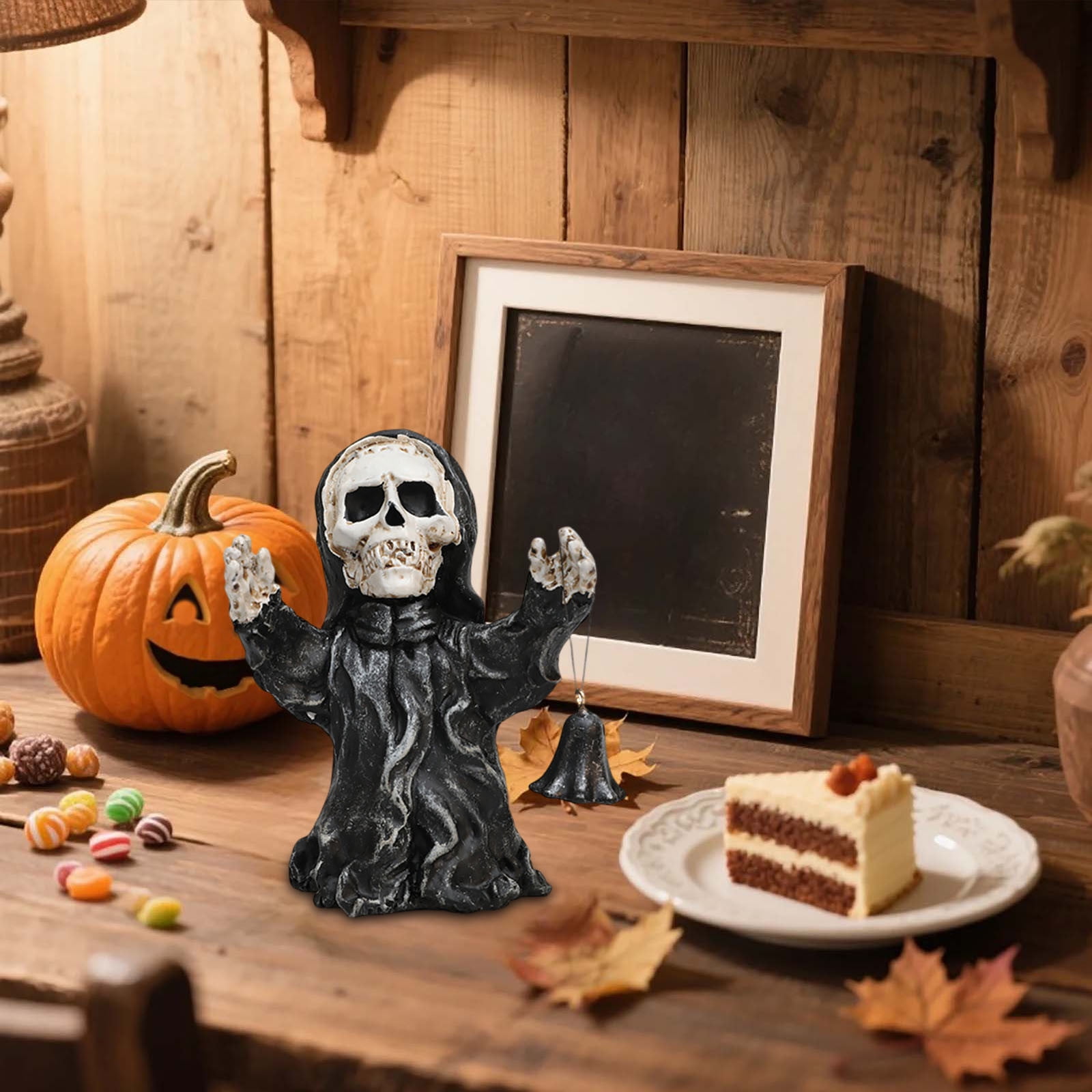 Unique Skeleton Figurine Scary Cute Resin Collectible Desktop Ornament ...