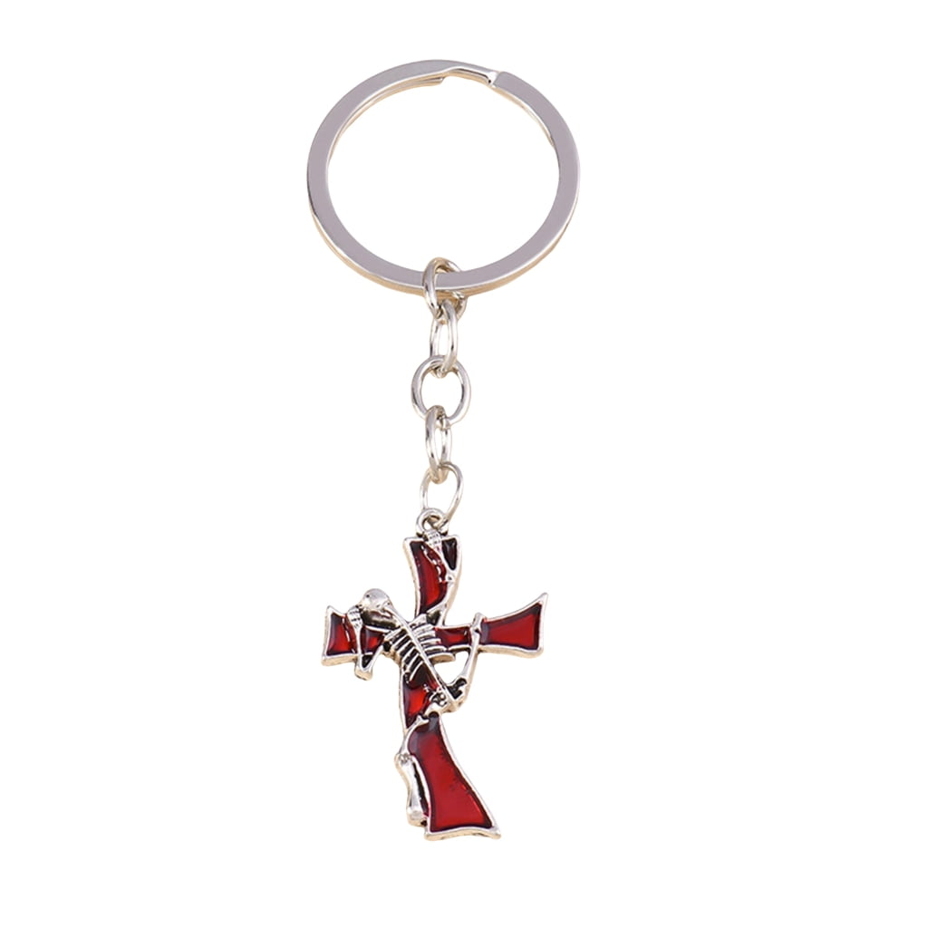 Unique Skull Keychain Religious Key Ornament Alloy Texture Perfect for ...
