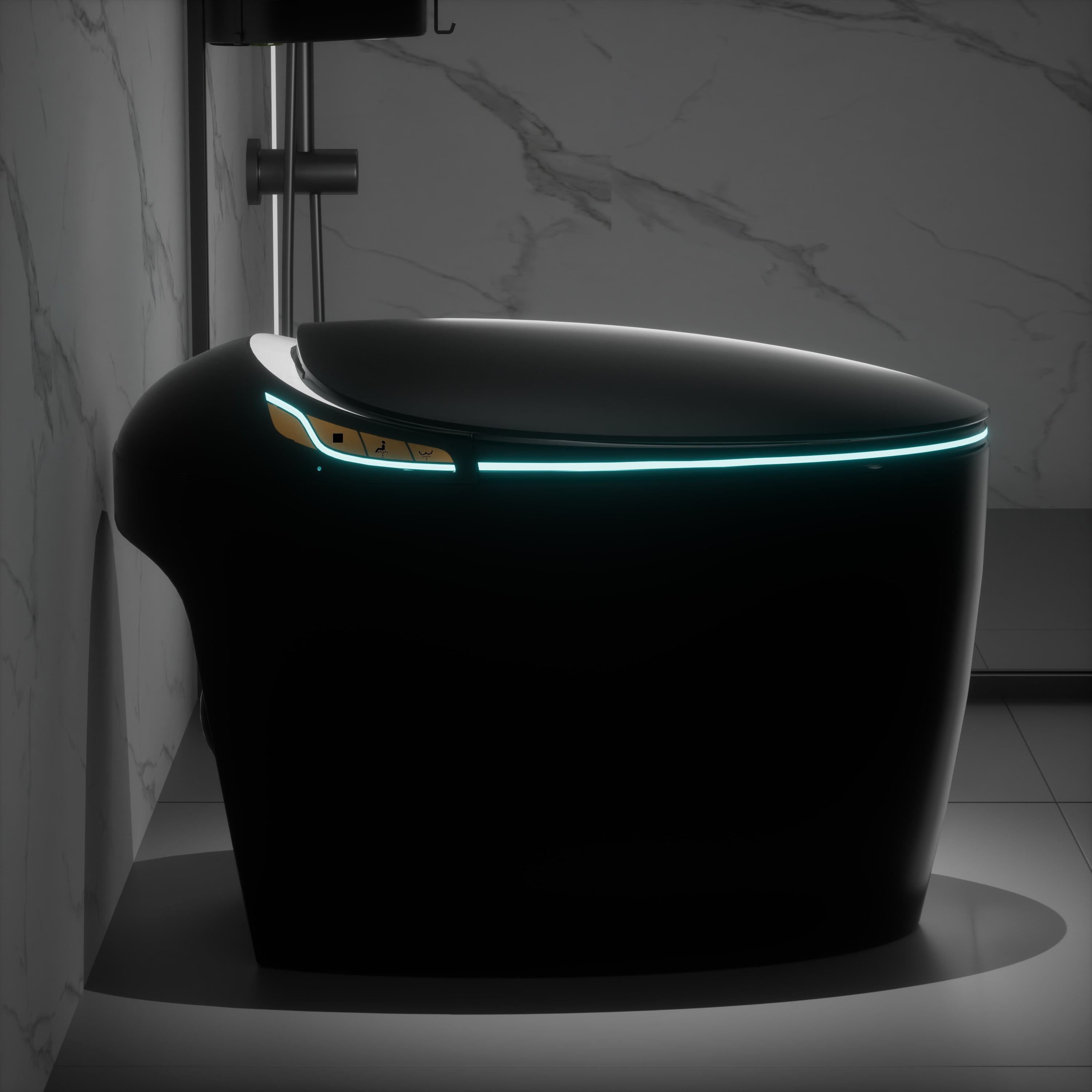 Unique Smart Toilet with Bidet Built In, Intelligent One Piece Toilet ...