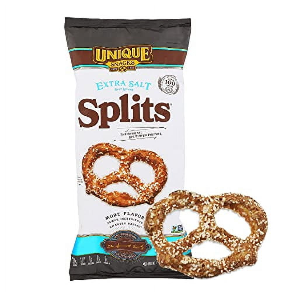 Unique Snacks Extra Salt Splits Pretzels, Original Split-Open Pretzels ...